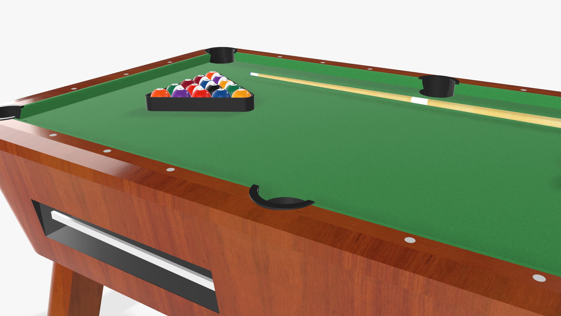 Pool Table - Billiards Set 3D Model by SpiritSwitchboard