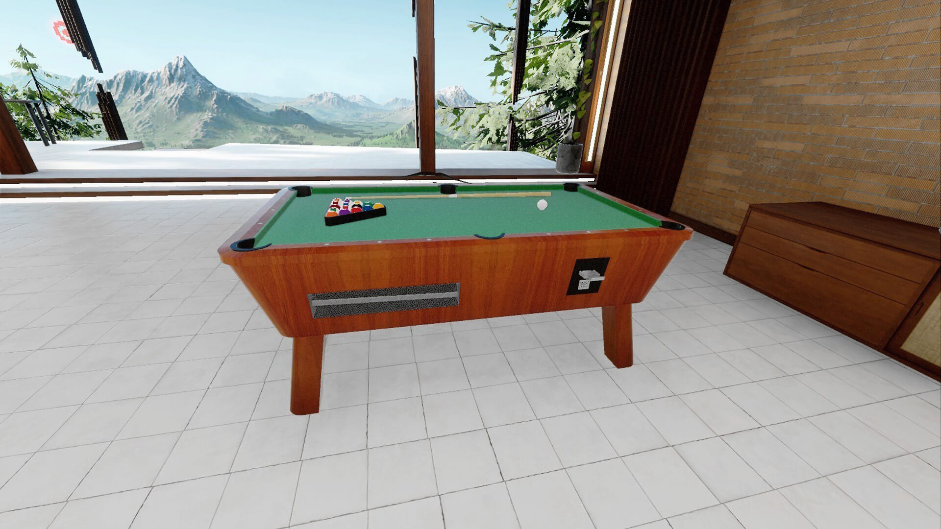 Pool Table - Billiards Set 3D Model by SpiritSwitchboard