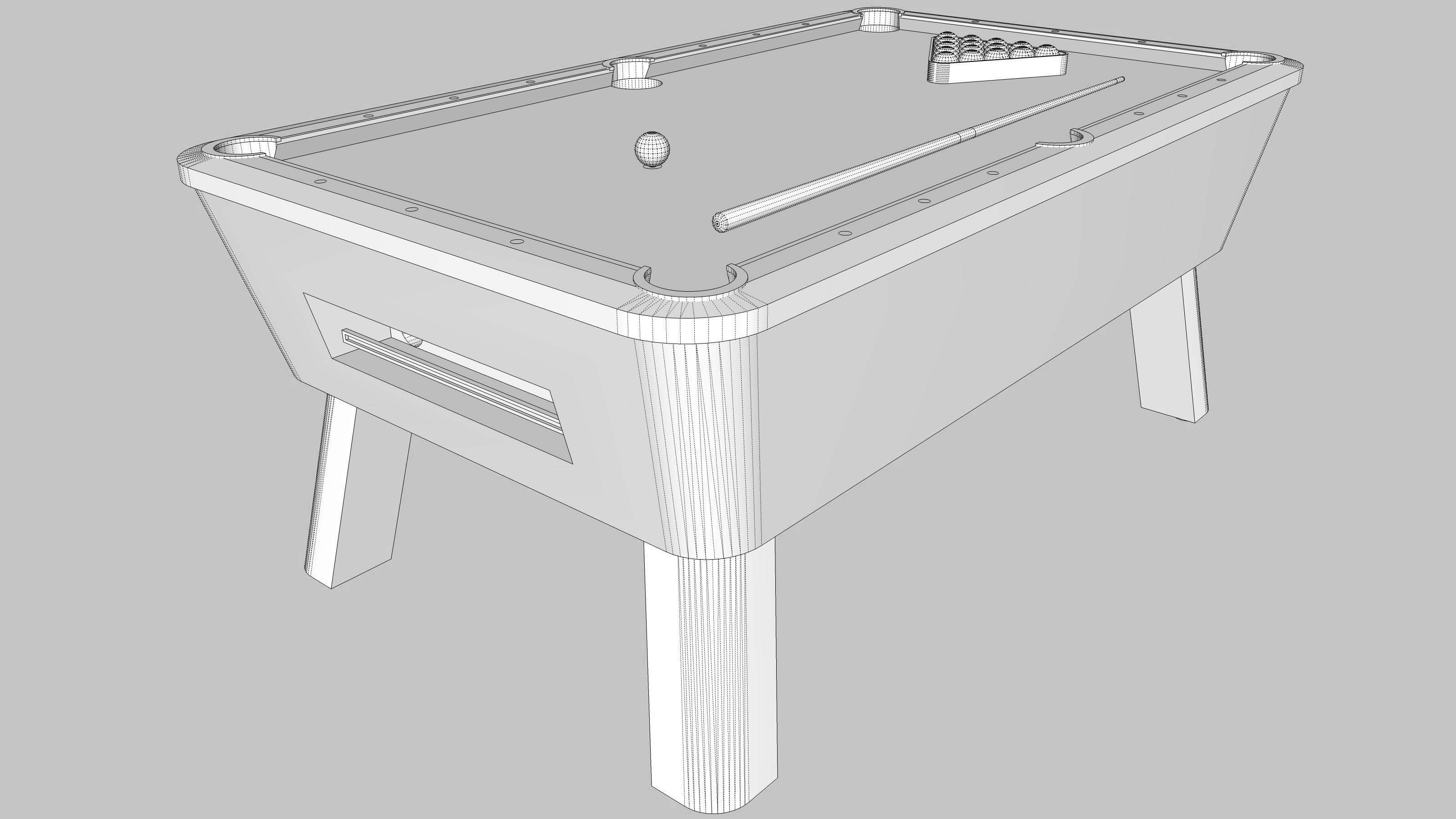 Pool Table - Billiards Set 3D Model by SpiritSwitchboard