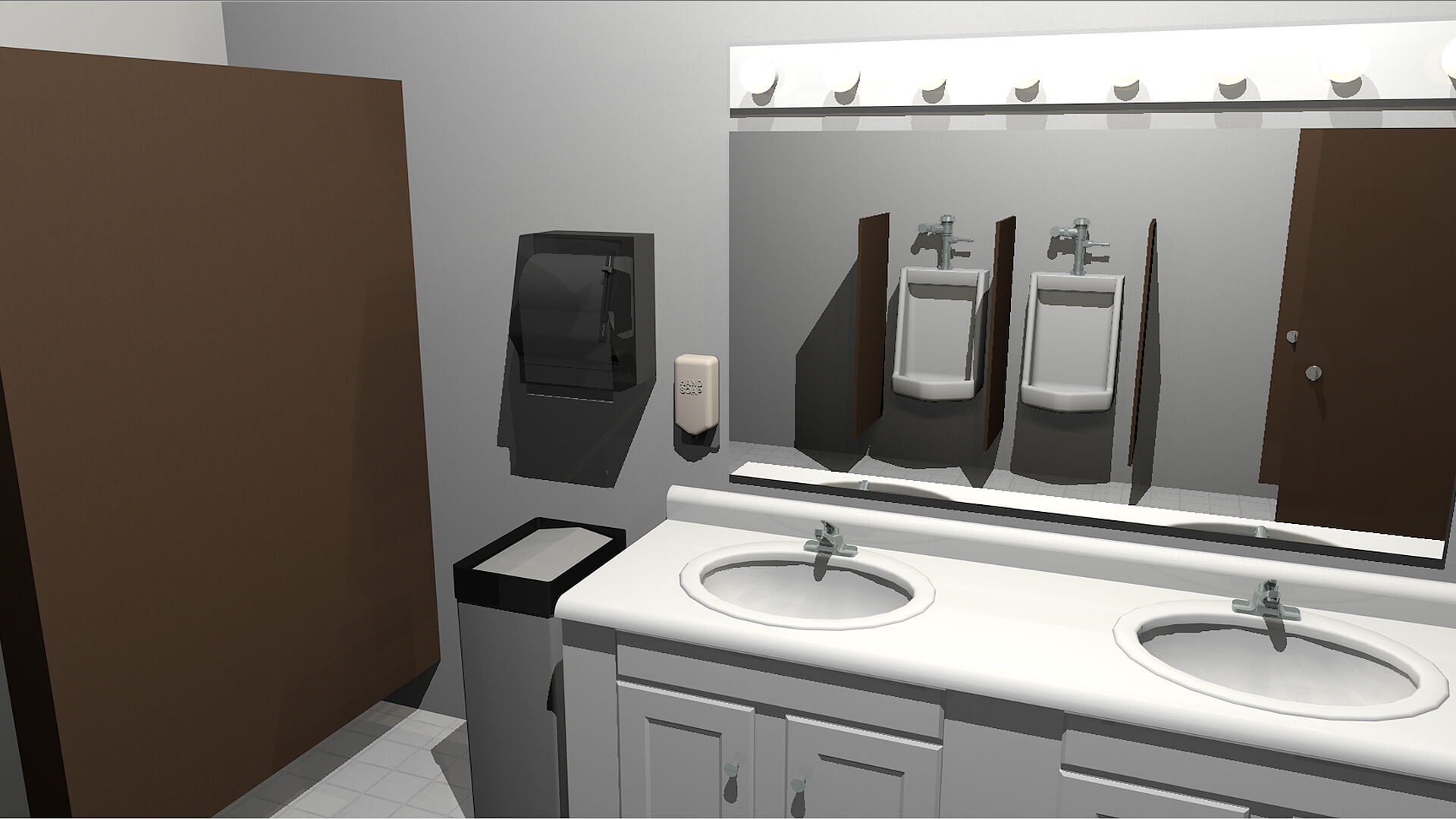 Public Restroom Set - 3D Model by SpiritSwitchboard