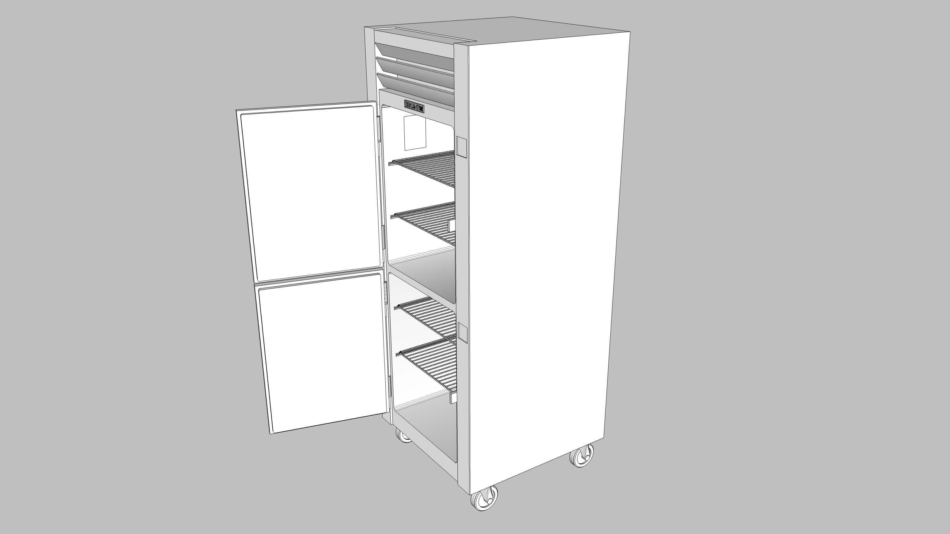 Reach-In Cooler / Freezer for Restaurant 3D Model by SpiritSwitchboard