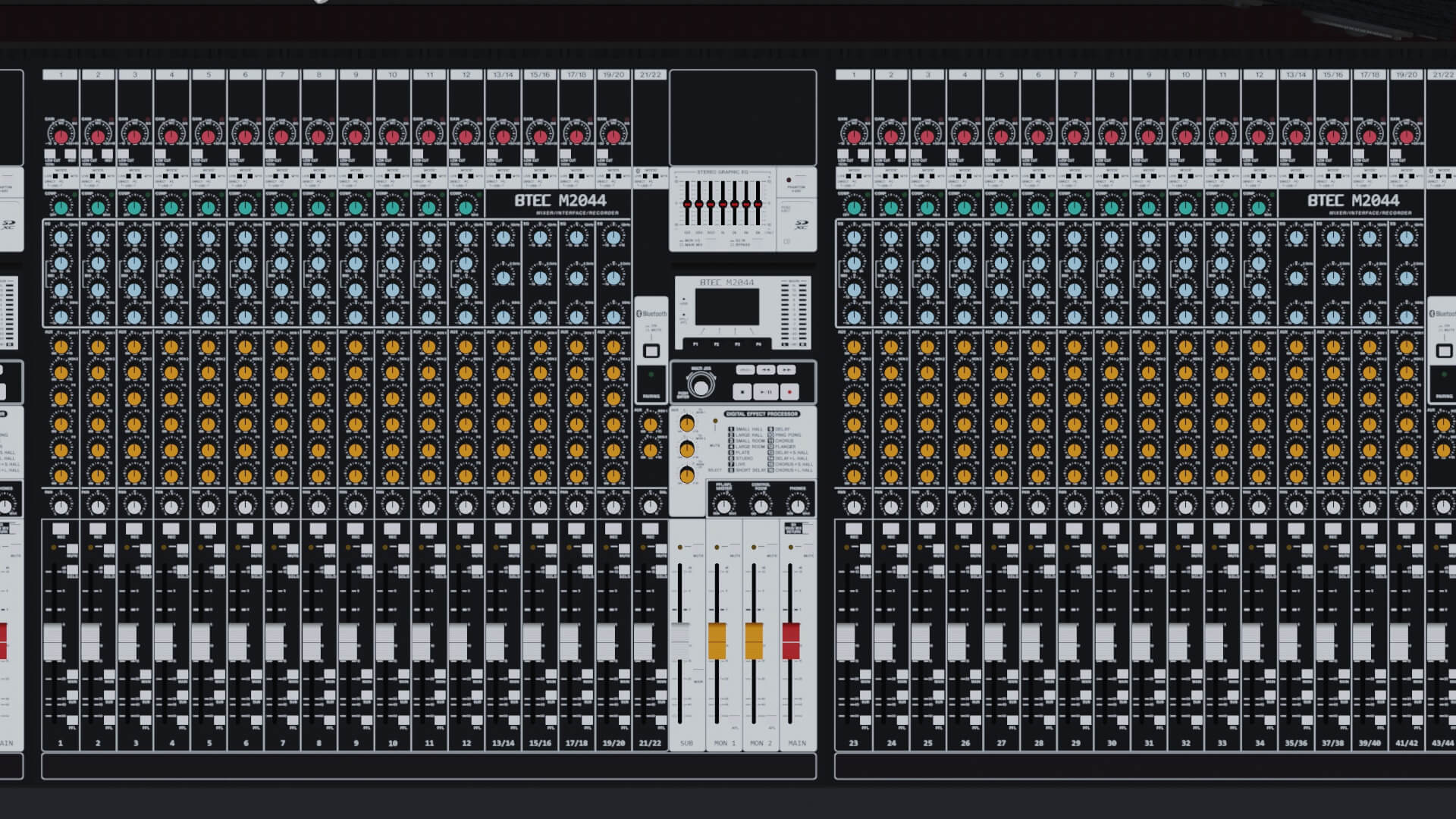 Recording Studio Mixing Desk With Monitors - 3D Model by SpiritSwitchboard