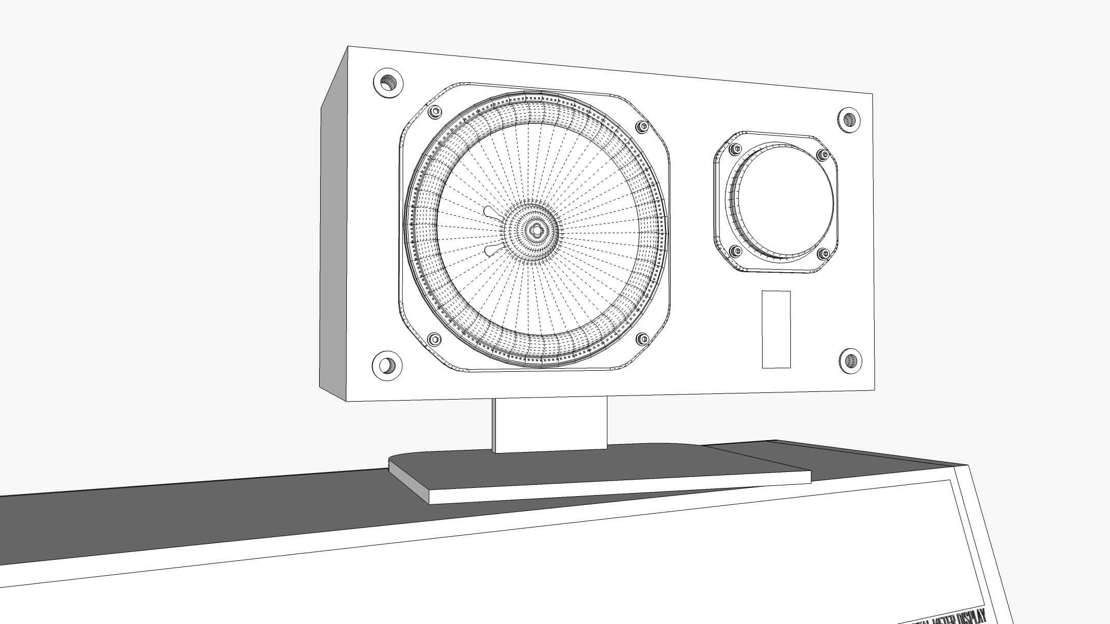 Recording Studio Mixing Desk With Monitors - 3D Model by SpiritSwitchboard