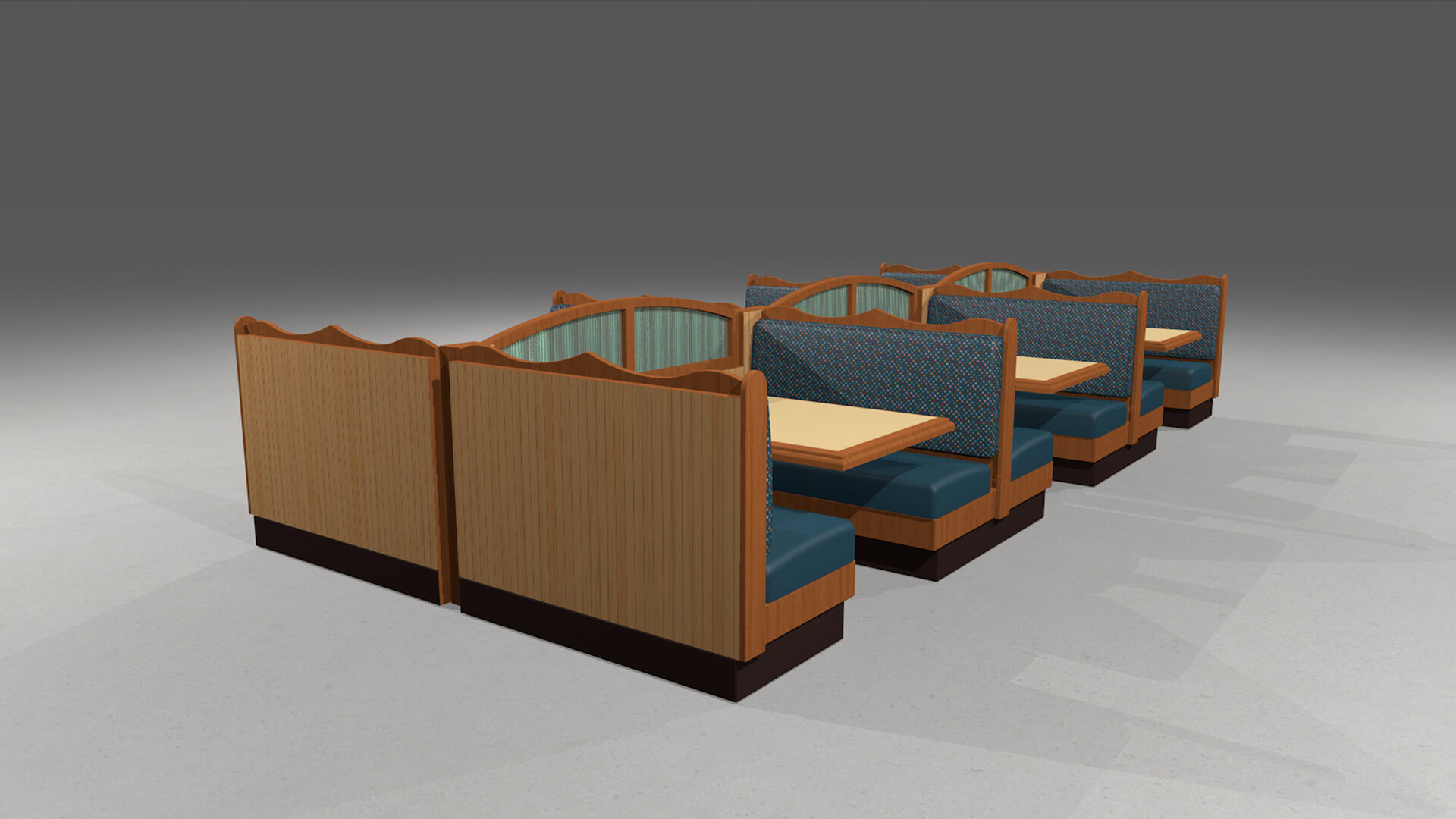 Restaurant Booths and Tables - 3D Model by SpiritSwitchboard