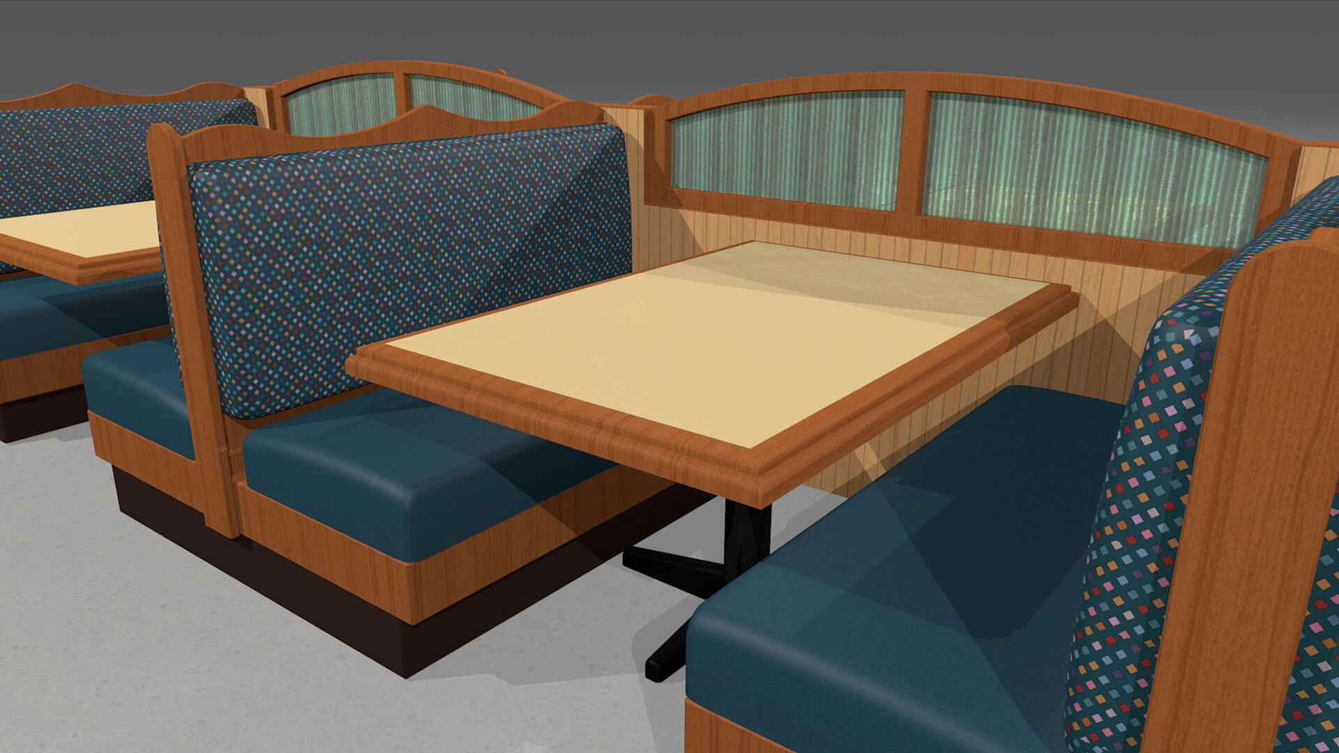 Restaurant Booths and Tables - 3D Model by SpiritSwitchboard
