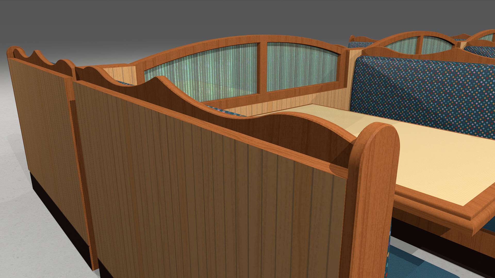 Restaurant Booths and Tables - 3D Model by SpiritSwitchboard