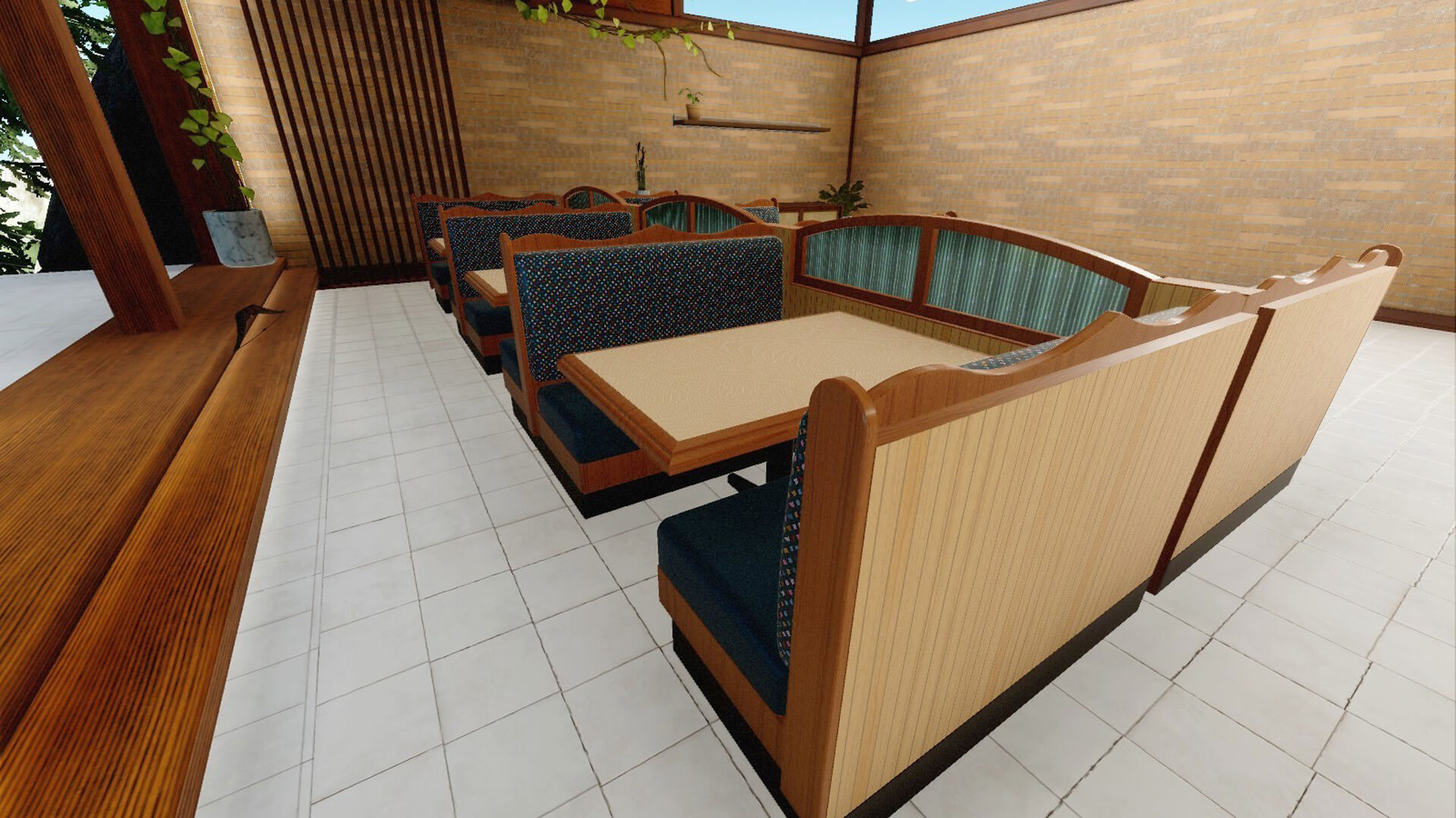Restaurant Booths and Tables - 3D Model by SpiritSwitchboard