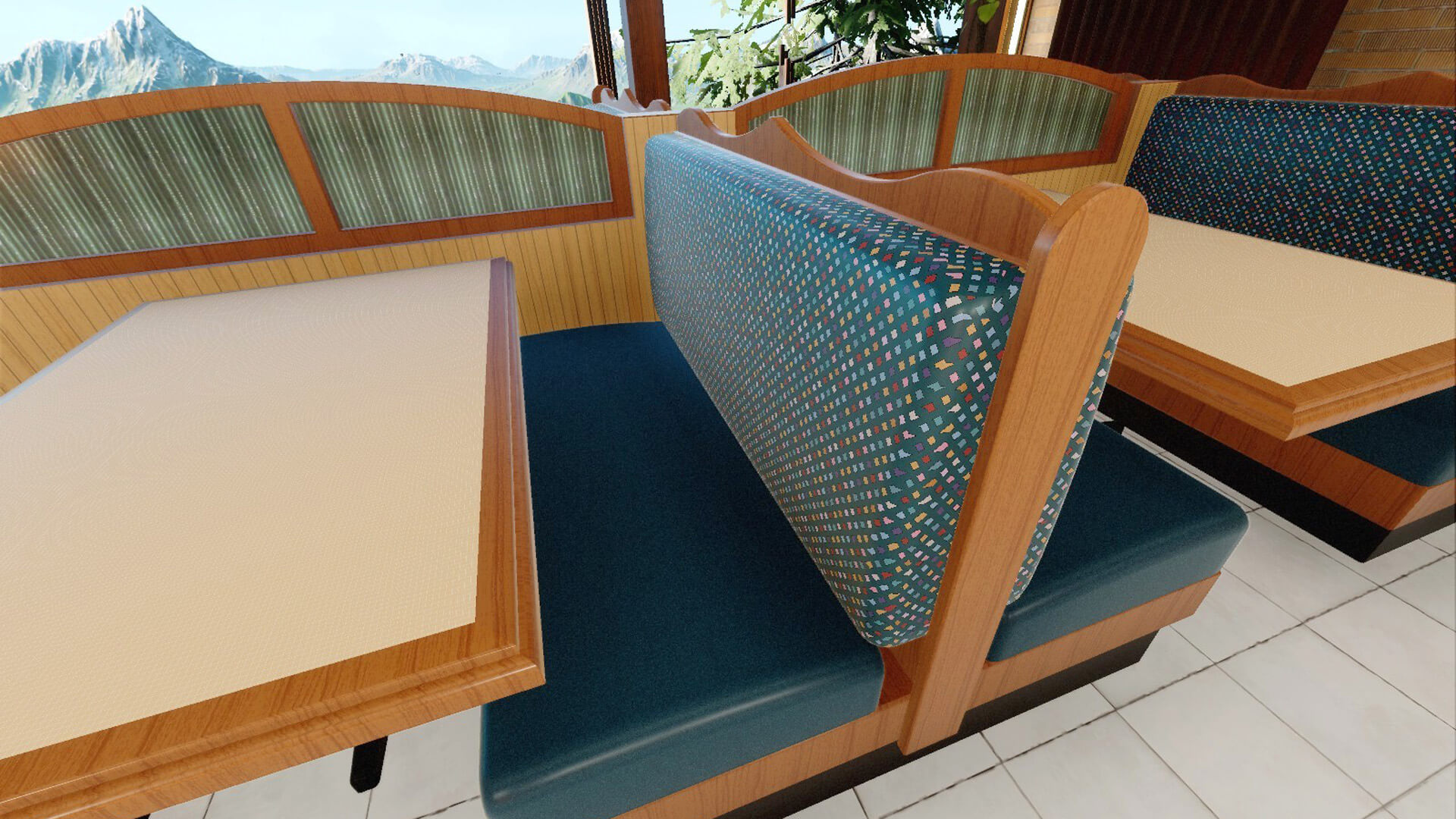 Restaurant Booths and Tables - 3D Model by SpiritSwitchboard