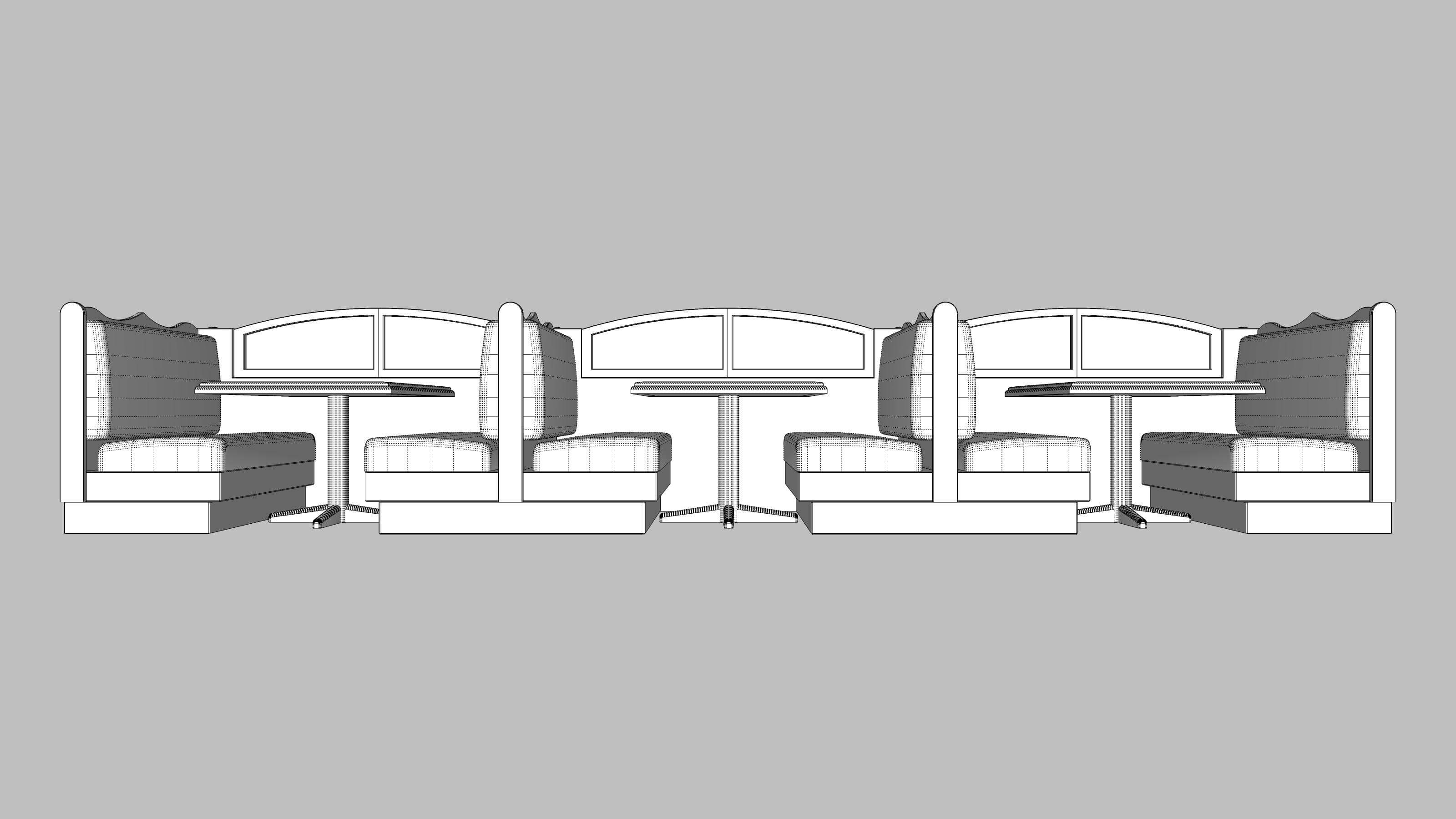 Restaurant Booths and Tables - 3D Model by SpiritSwitchboard