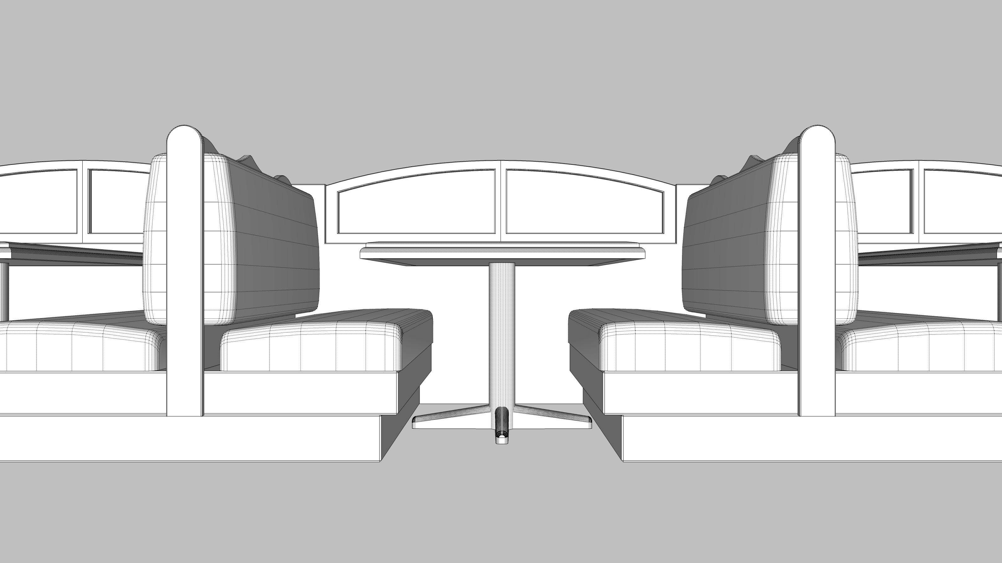Restaurant Booths and Tables - 3D Model by SpiritSwitchboard