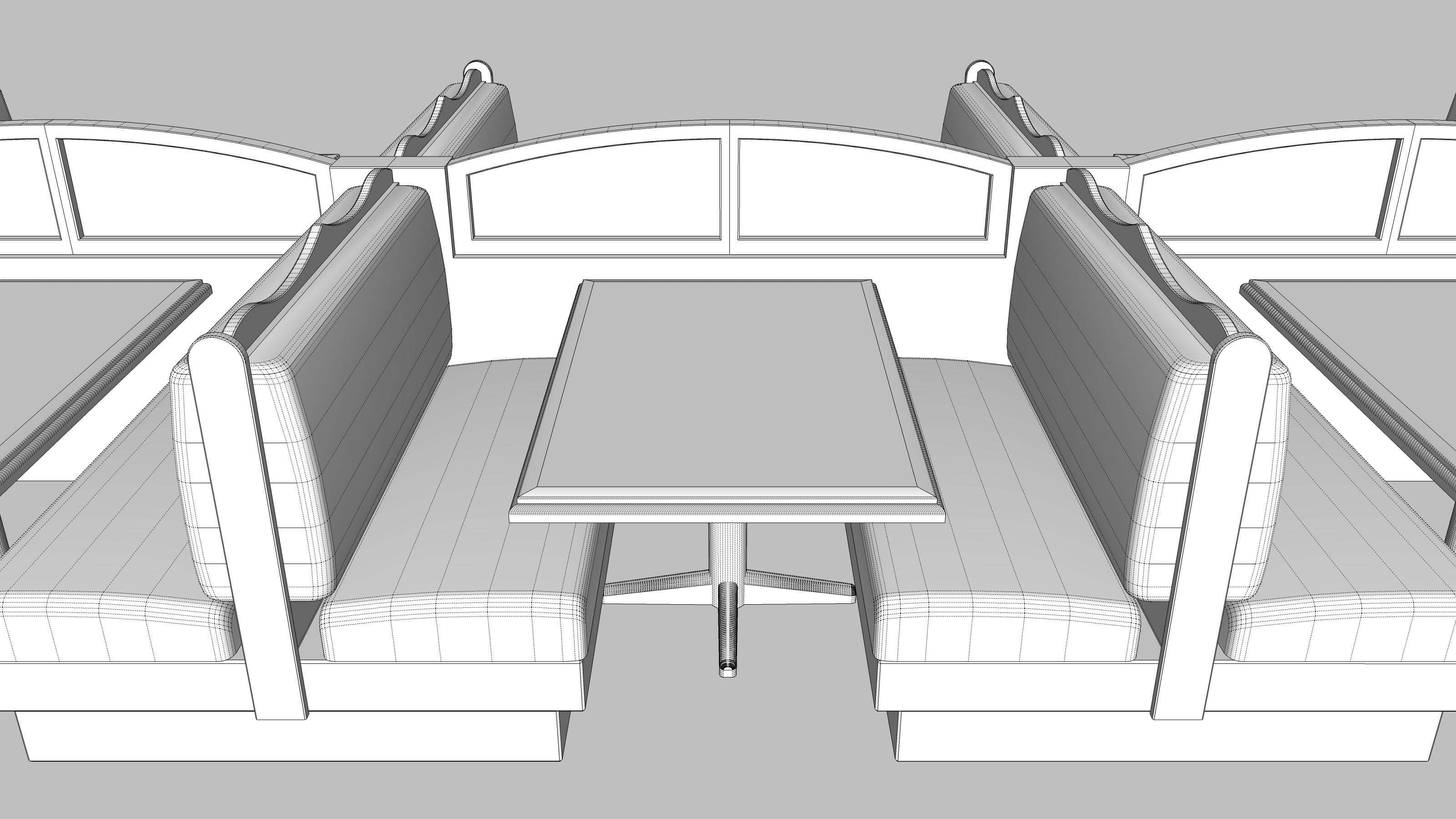 Restaurant Booths and Tables - 3D Model by SpiritSwitchboard