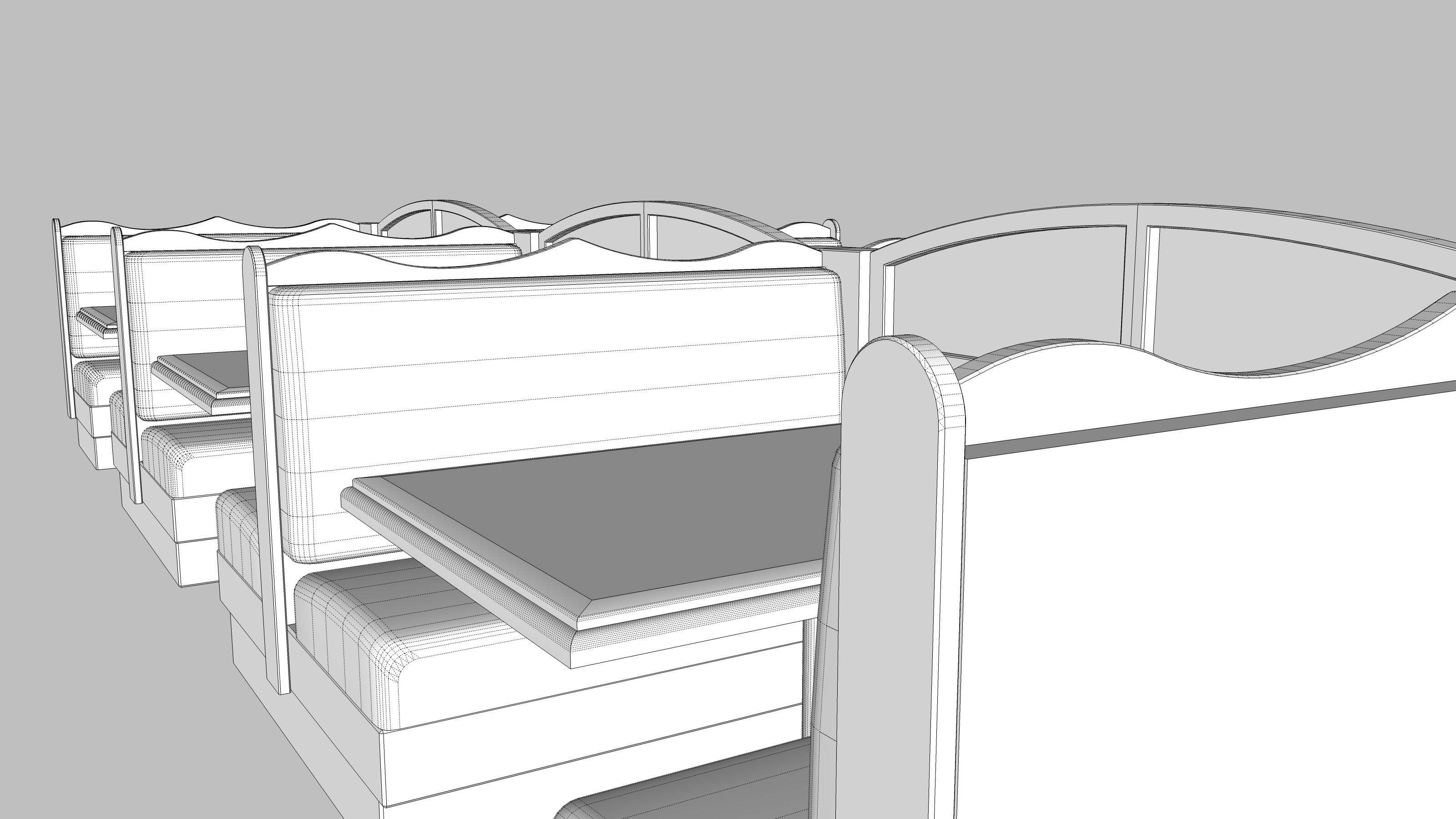 Restaurant Booths and Tables - 3D Model by SpiritSwitchboard