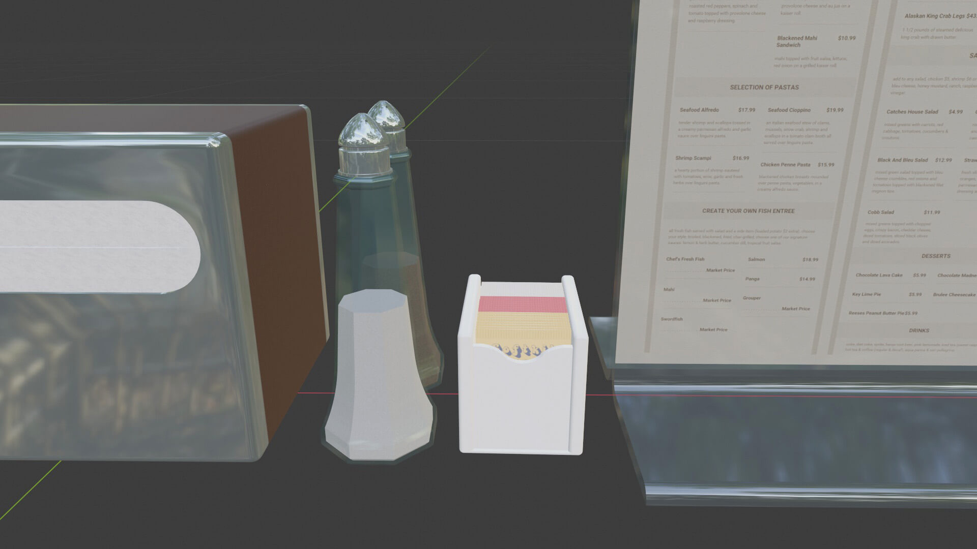 Restaurant Tabletop Items - 3D Model by SpiritSwitchboard