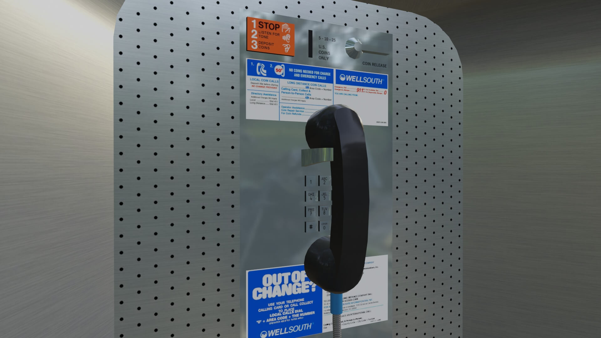 Retro 3-Way Payphone Circa 1970s - 1980s 3D Model by SpiritSwitchboard