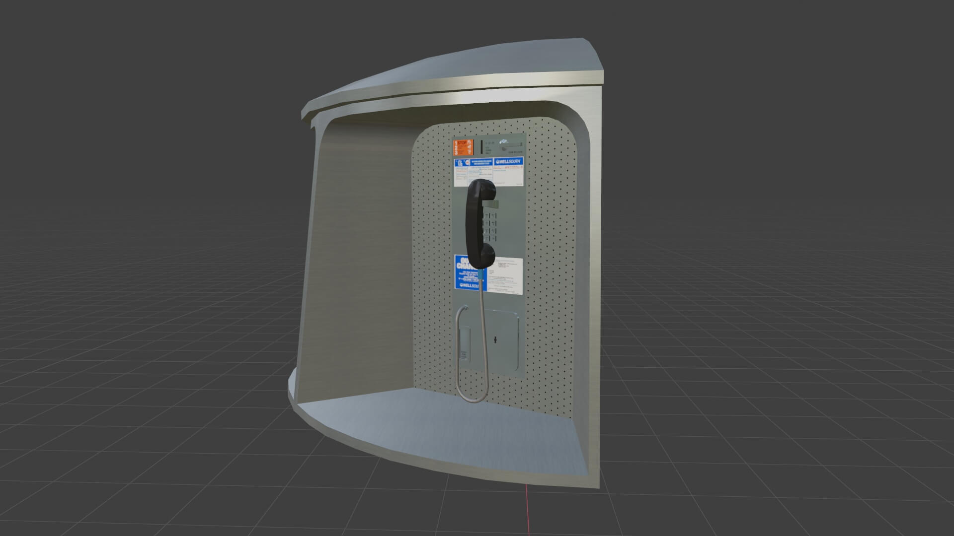 Retro 3-Way Payphone Circa 1970s - 1980s 3D Model by SpiritSwitchboard