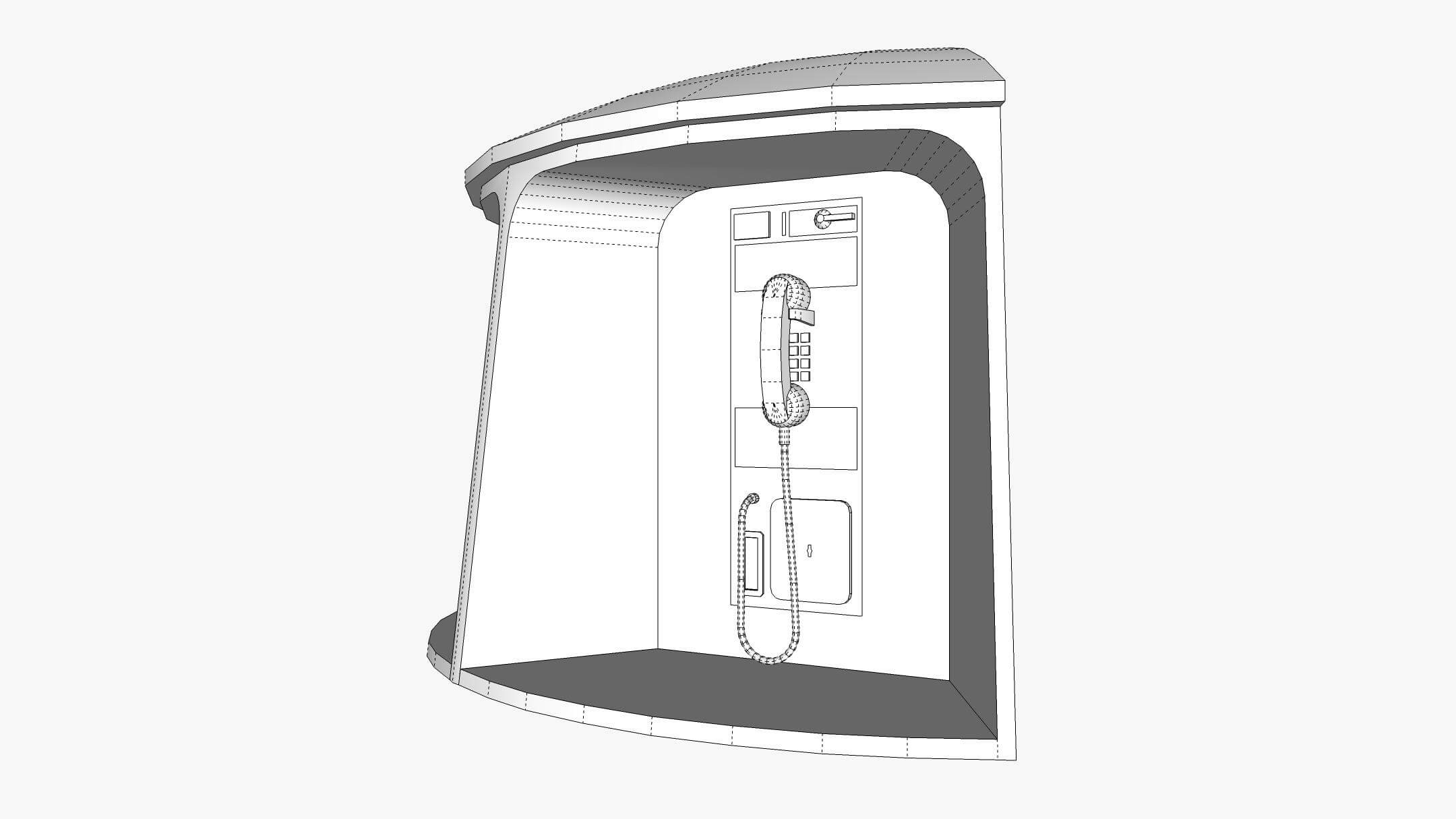 Retro 3-Way Payphone Circa 1970s - 1980s 3D Model by SpiritSwitchboard