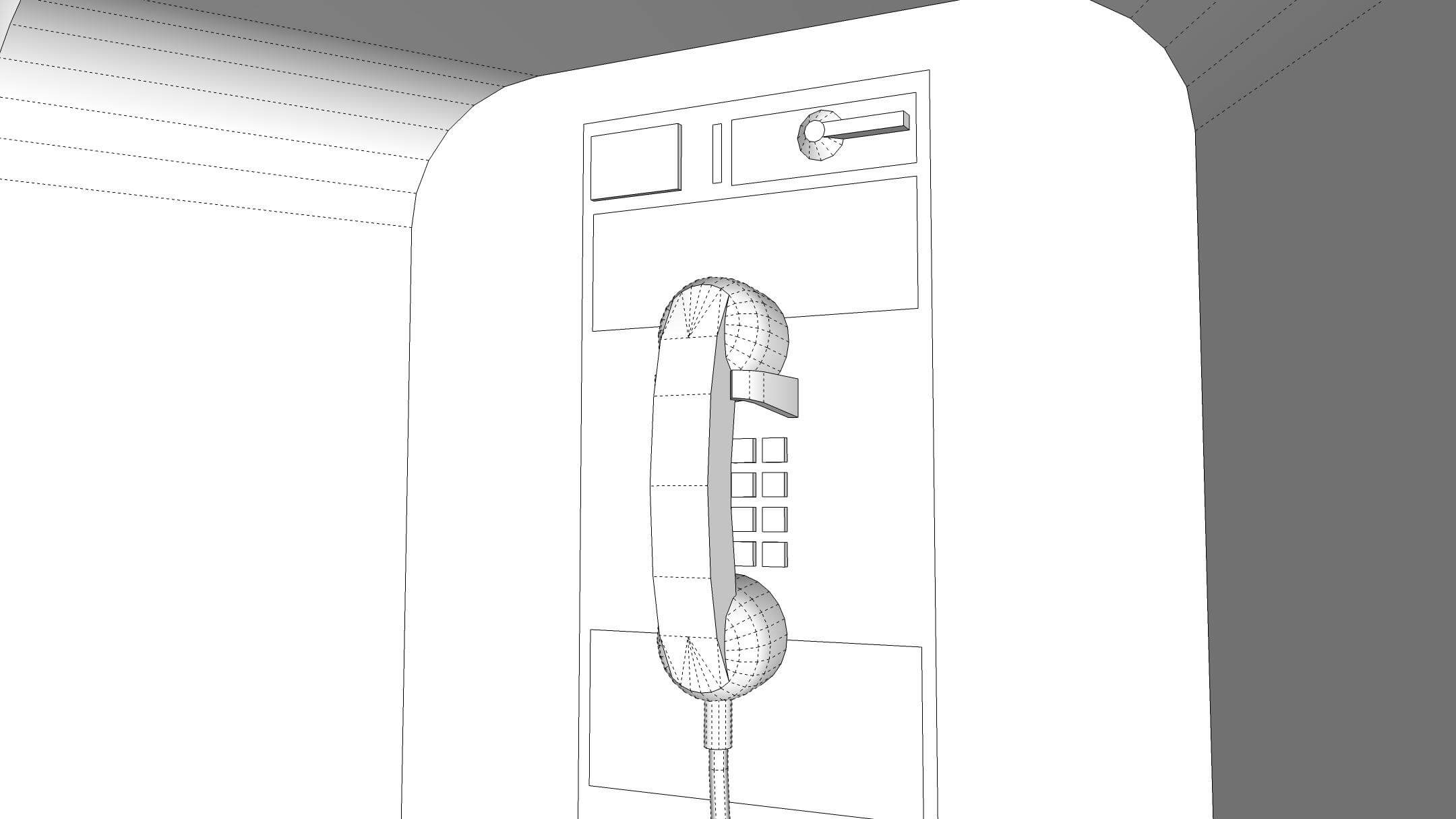 Retro 3-Way Payphone Circa 1970s - 1980s 3D Model by SpiritSwitchboard