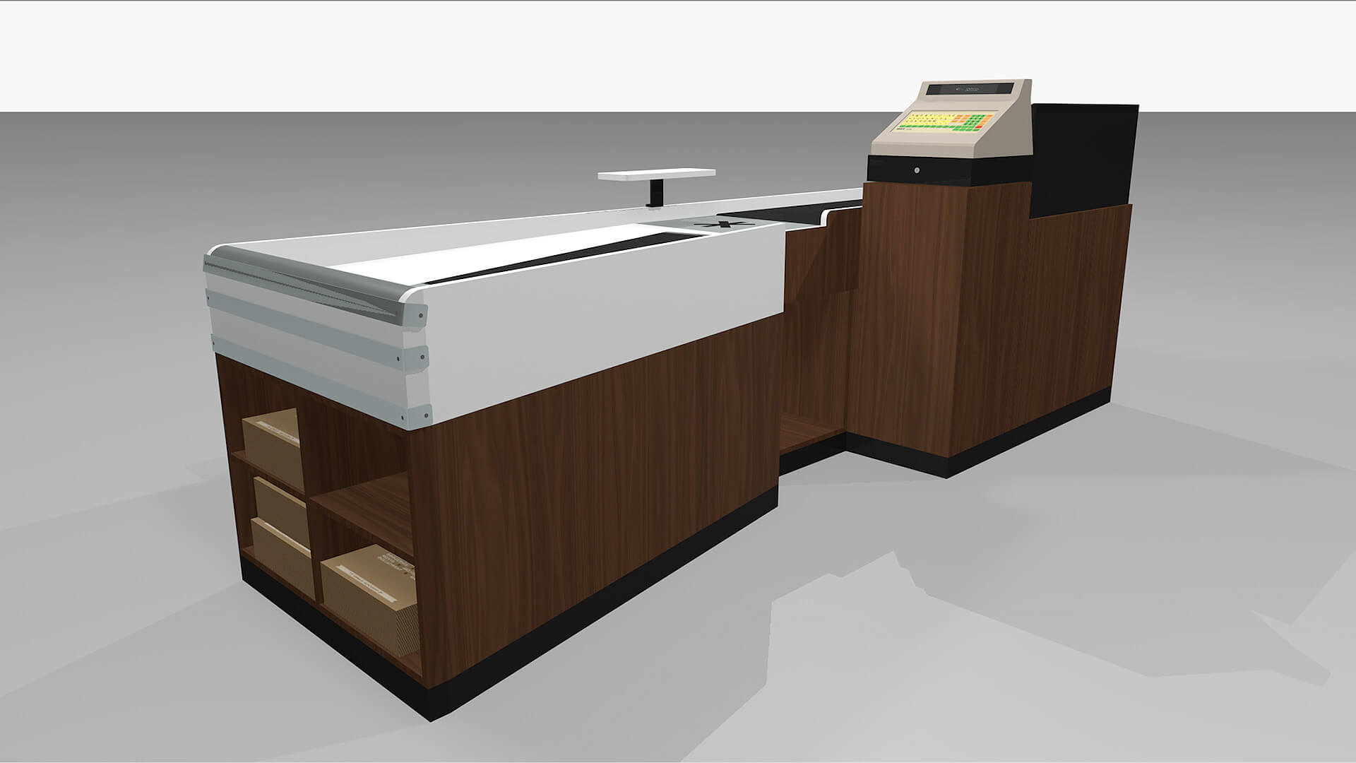 Retro Grocery Store Checkout Lane - 3D Model by SpiritSwitchboard
