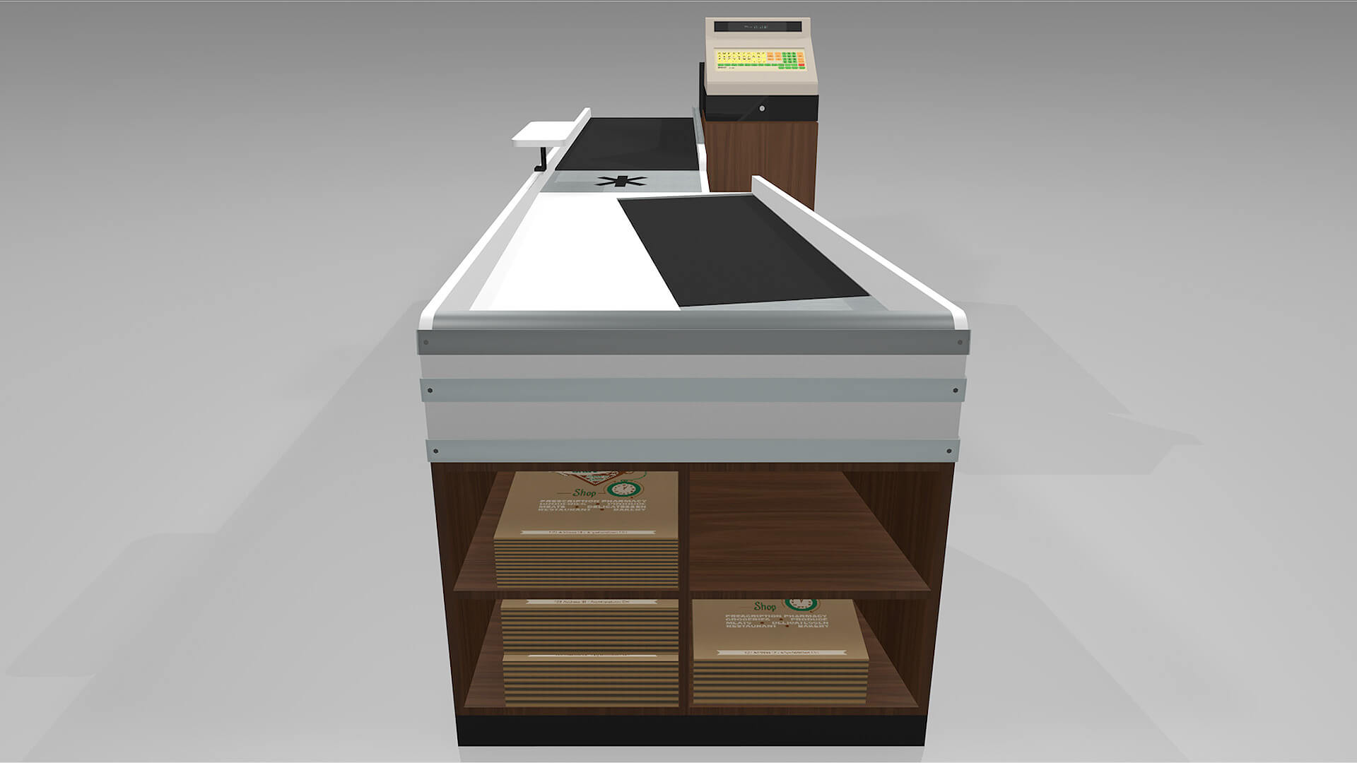 Retro Grocery Store Checkout Lane - 3D Model by SpiritSwitchboard