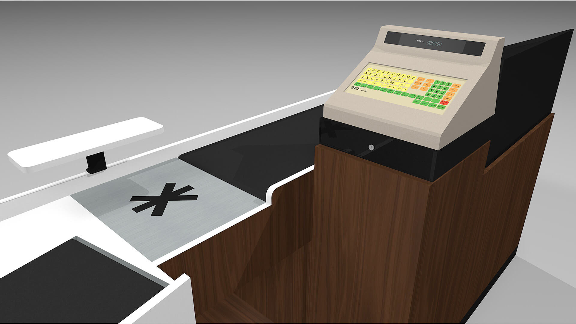 Retro Grocery Store Checkout Lane - 3D Model by SpiritSwitchboard