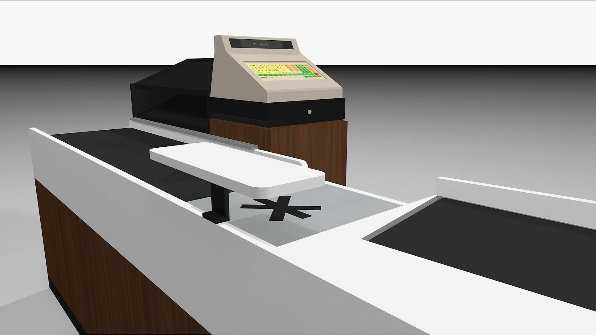 Retro Grocery Store Checkout Lane - 3D Model by SpiritSwitchboard
