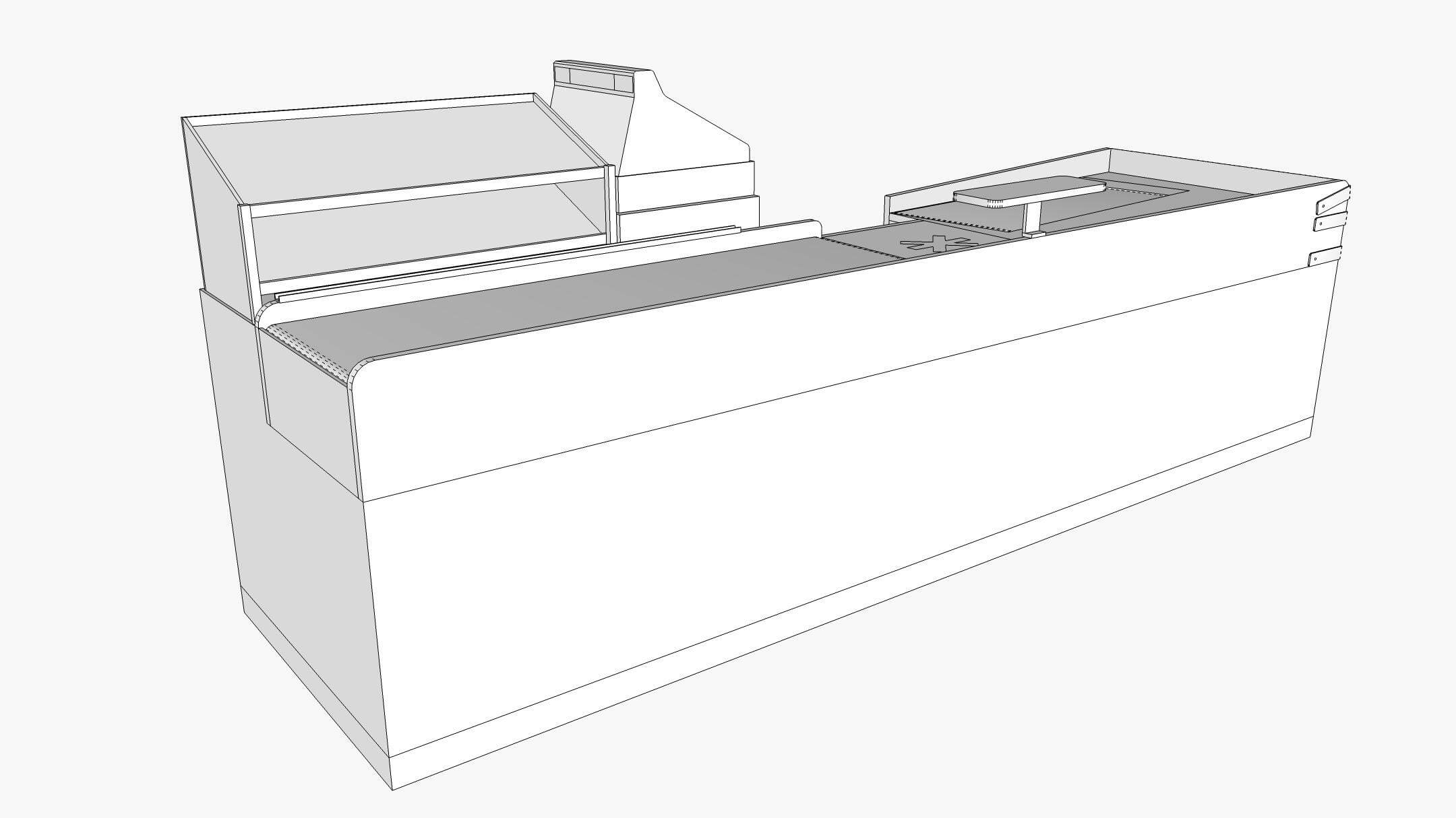 Retro Grocery Store Checkout Lane - 3D Model by SpiritSwitchboard