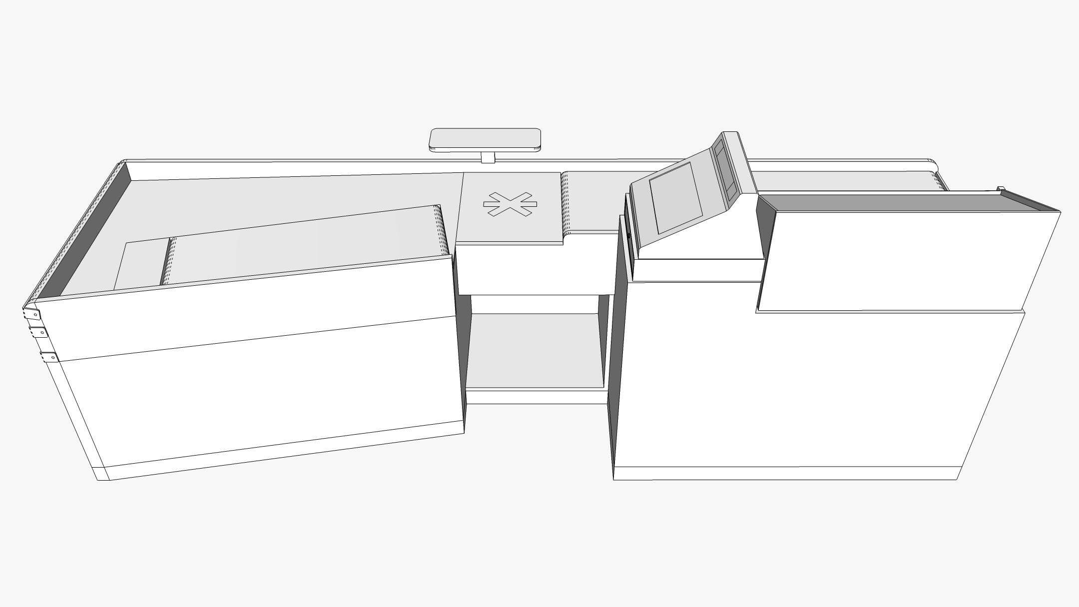 Retro Grocery Store Checkout Lane - 3D Model by SpiritSwitchboard