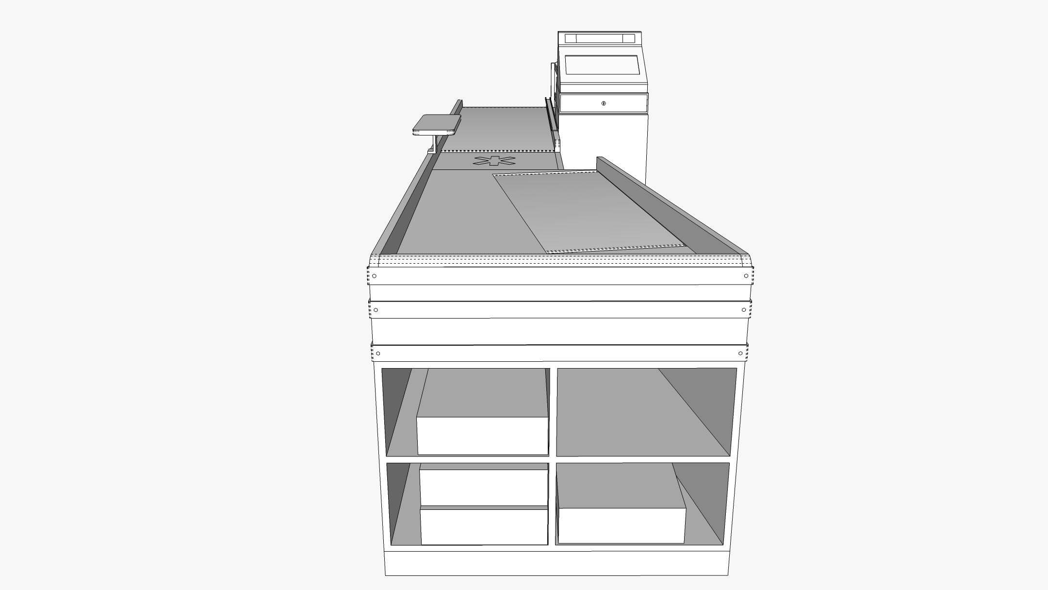 Retro Grocery Store Checkout Lane - 3D Model by SpiritSwitchboard