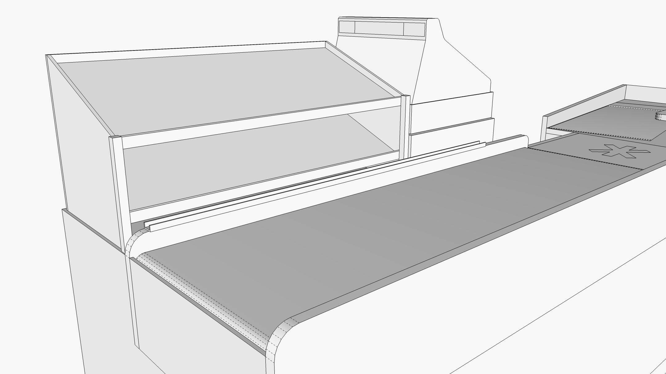 Retro Grocery Store Checkout Lane - 3D Model by SpiritSwitchboard