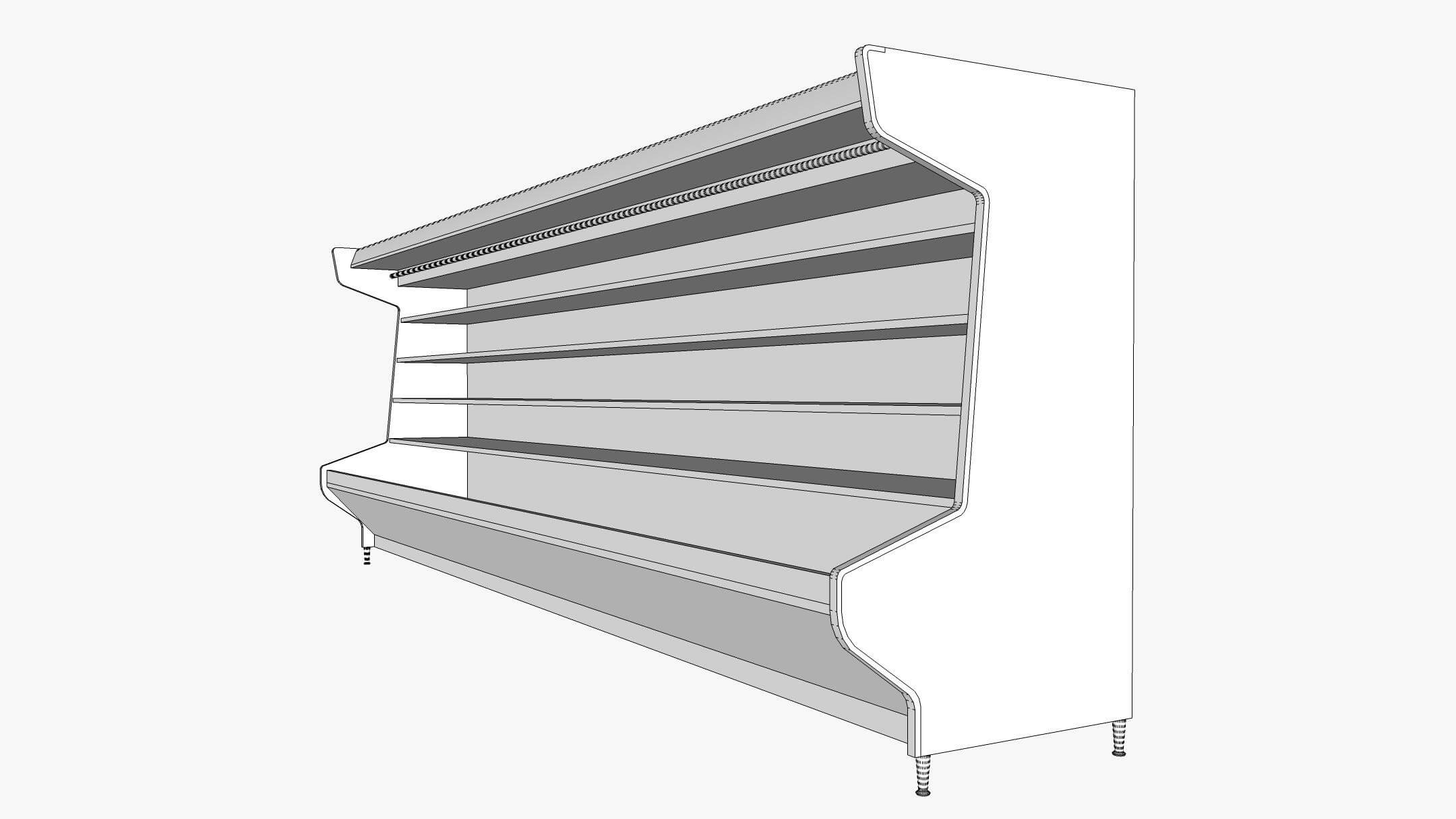 Retro Grocery Store Refrigerated Display - 3D Model by SpiritSwitchboard