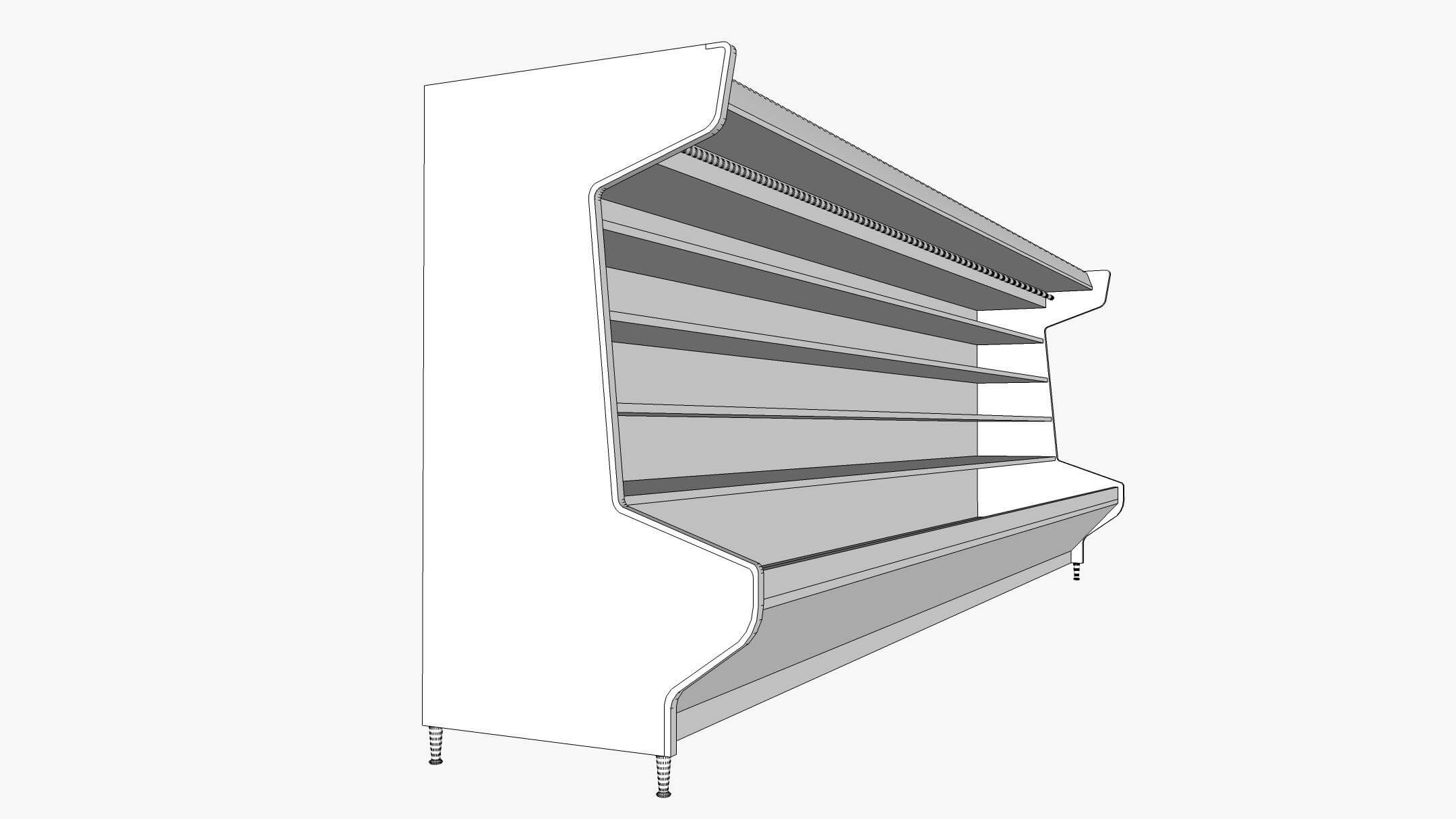 Retro Grocery Store Refrigerated Display - 3D Model by SpiritSwitchboard