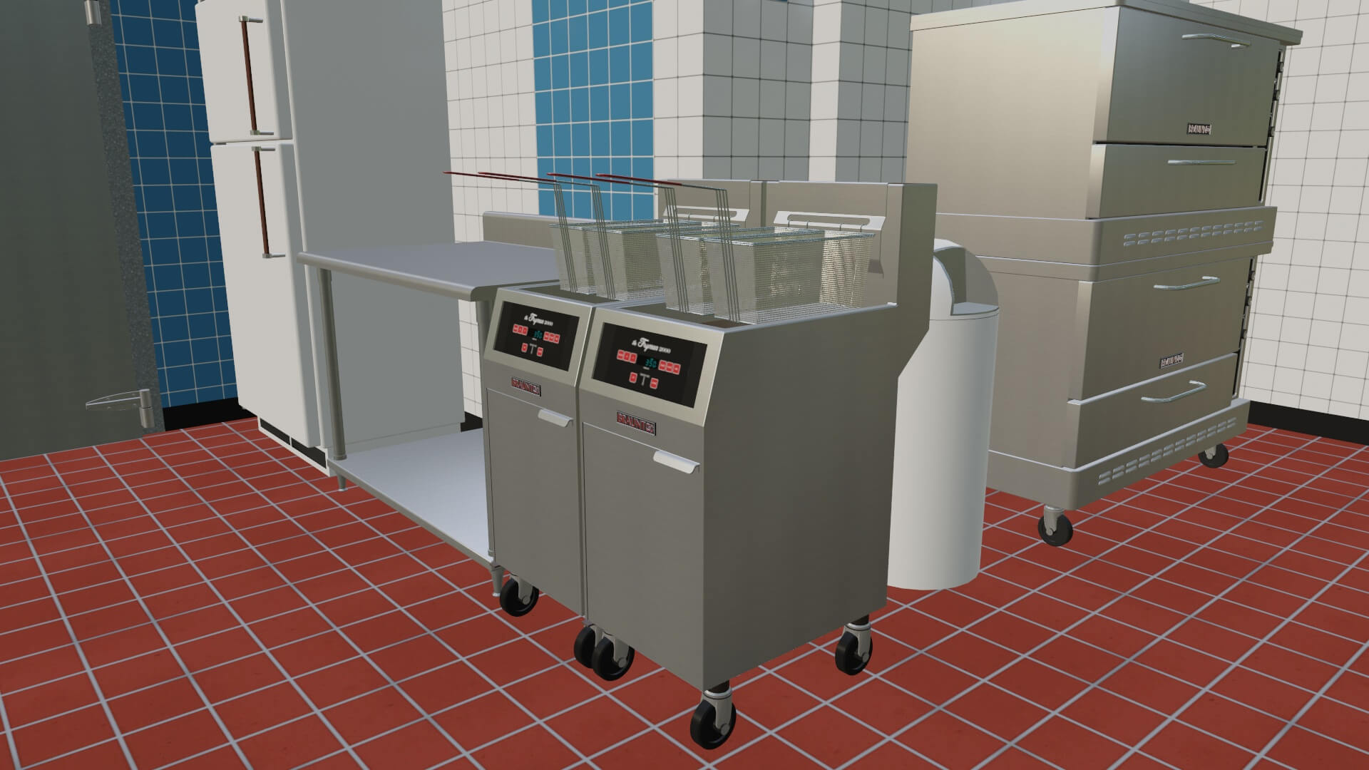 Retro Grocery Store With Bakery Deli and Pharmacy - 3D Model by ...