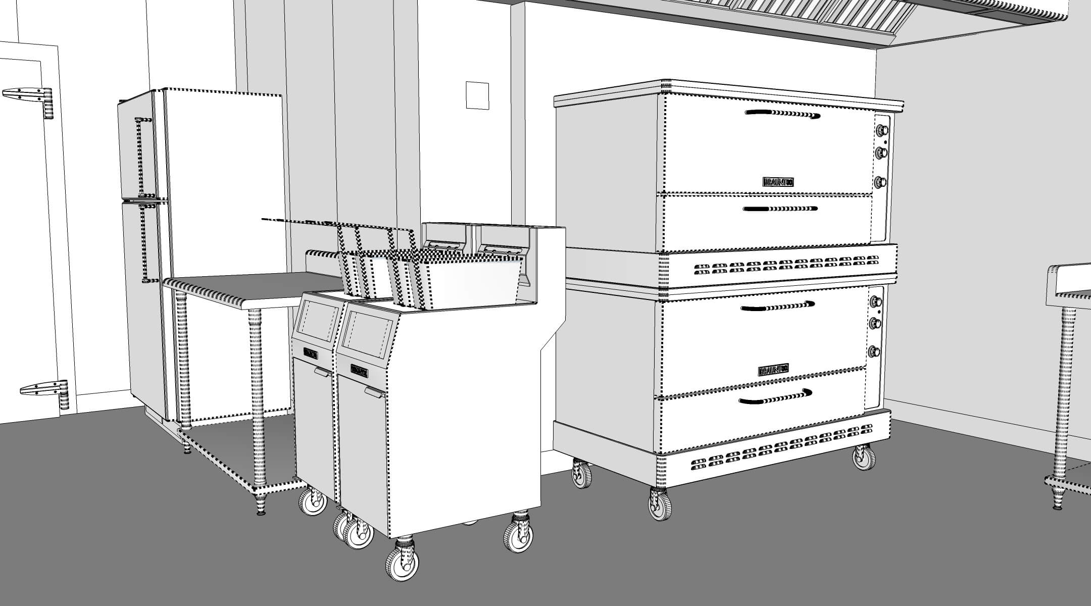 Retro Grocery Store With Bakery Deli and Pharmacy - 3D Model by ...