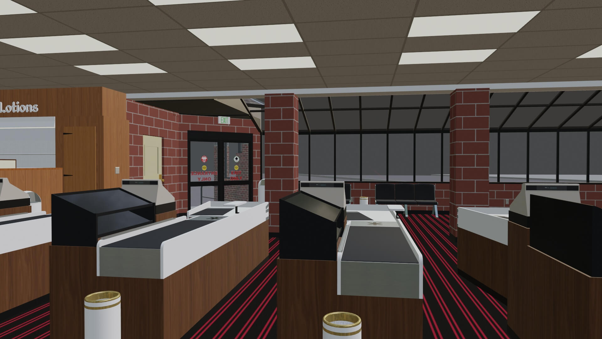 Retro Grocery Store With Bakery Deli and Pharmacy - 3D Model by ...