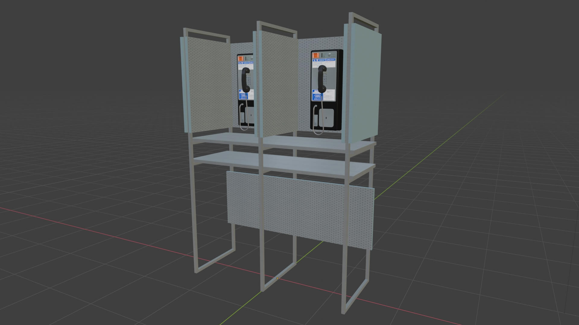 Retro Payphone Circa 1970S - 1980S 3D Model by SpiritSwitchboard