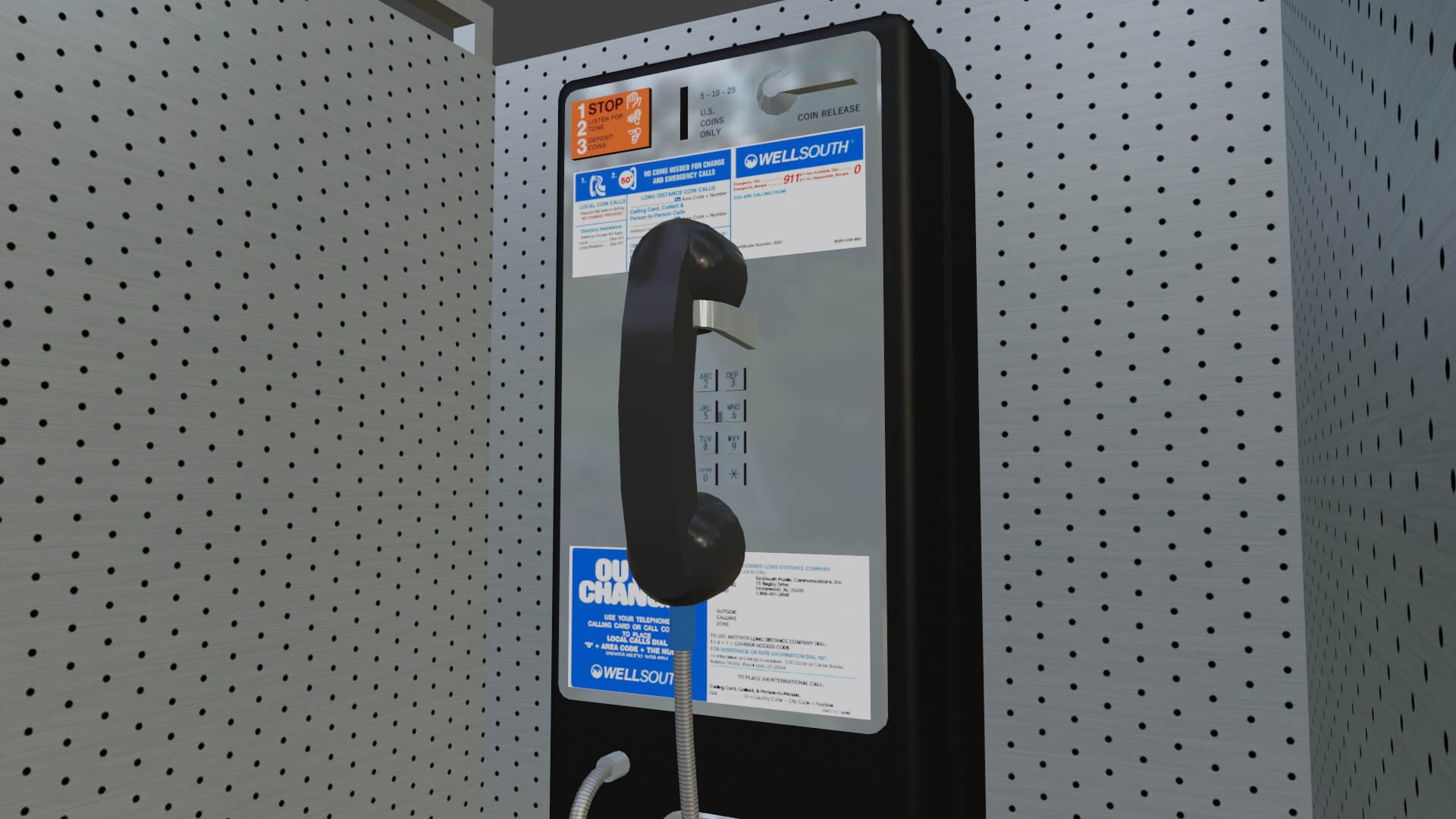 Retro Payphone Circa 1970S - 1980S 3D Model by SpiritSwitchboard