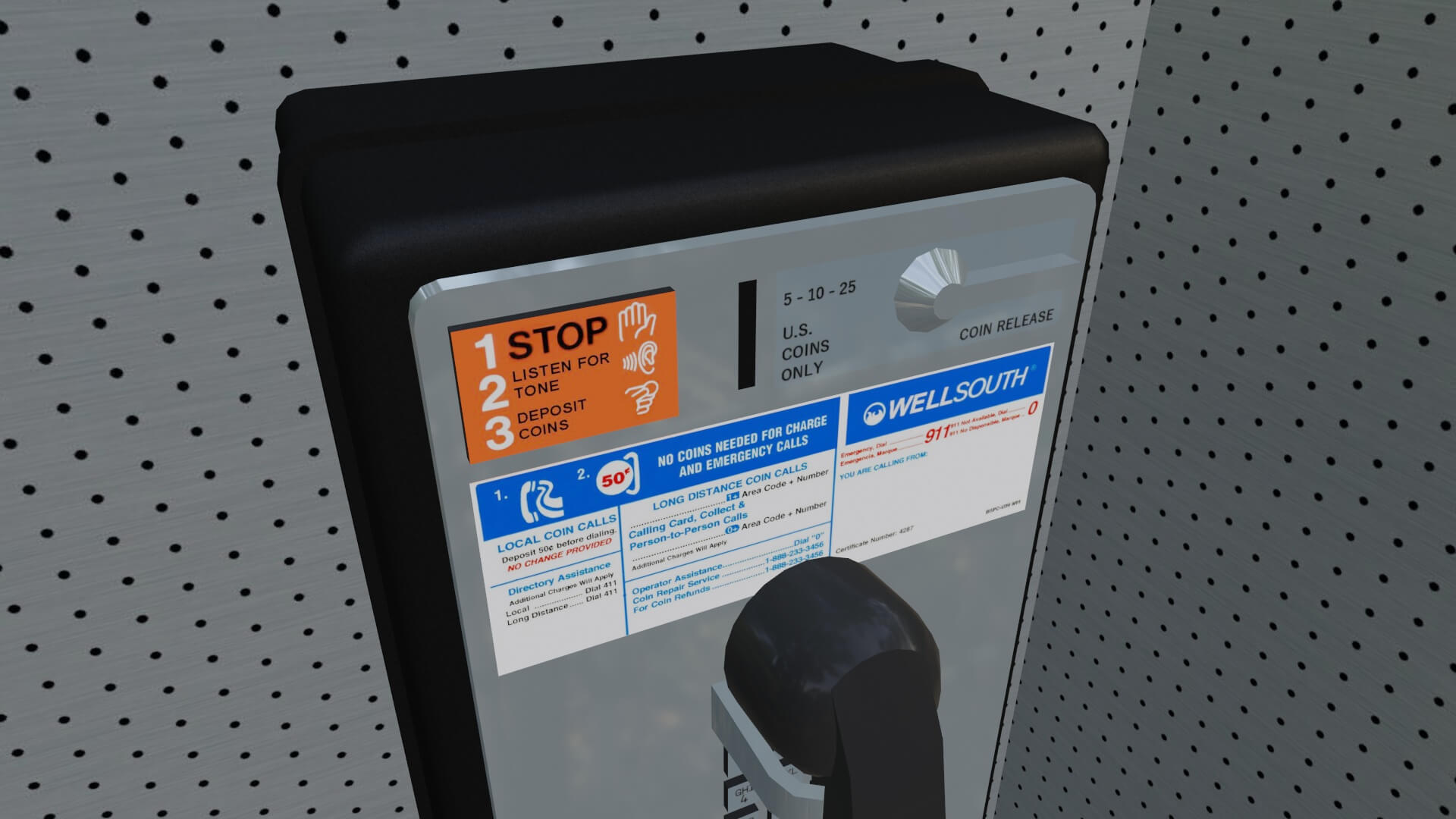 Retro Payphone Circa 1970S - 1980S 3D Model by SpiritSwitchboard
