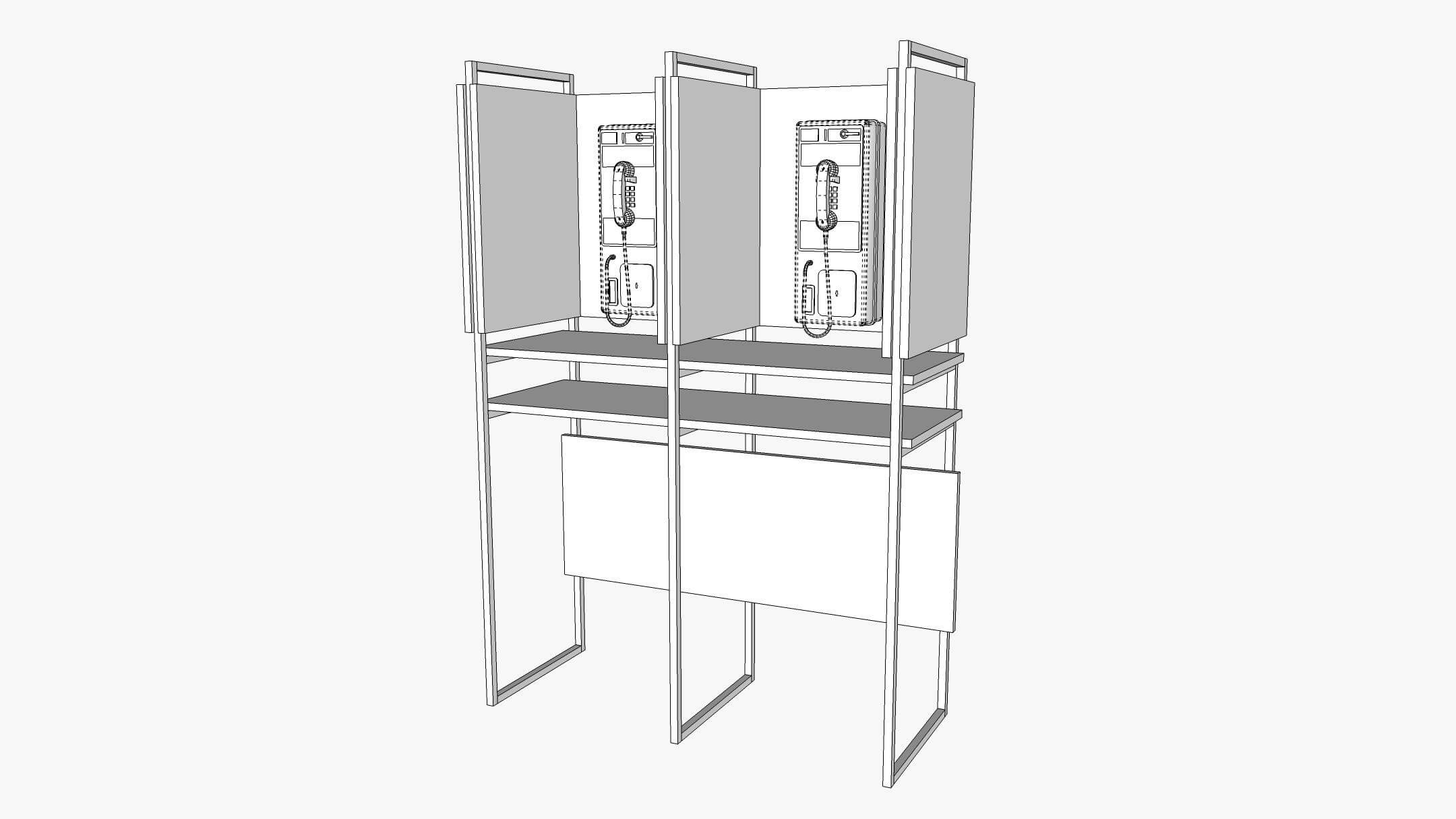 Retro Payphone Circa 1970S - 1980S 3D Model by SpiritSwitchboard