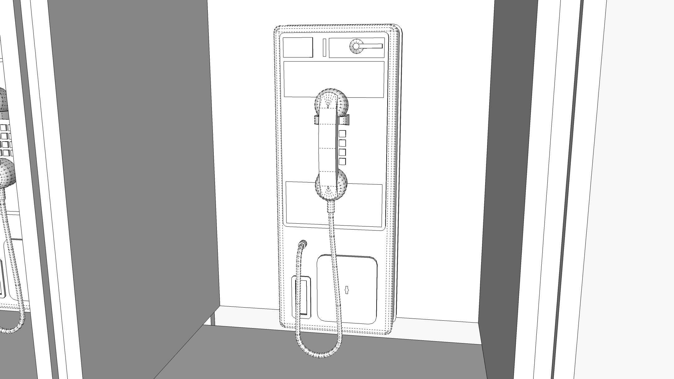 Retro Payphone Circa 1970S - 1980S 3D Model by SpiritSwitchboard