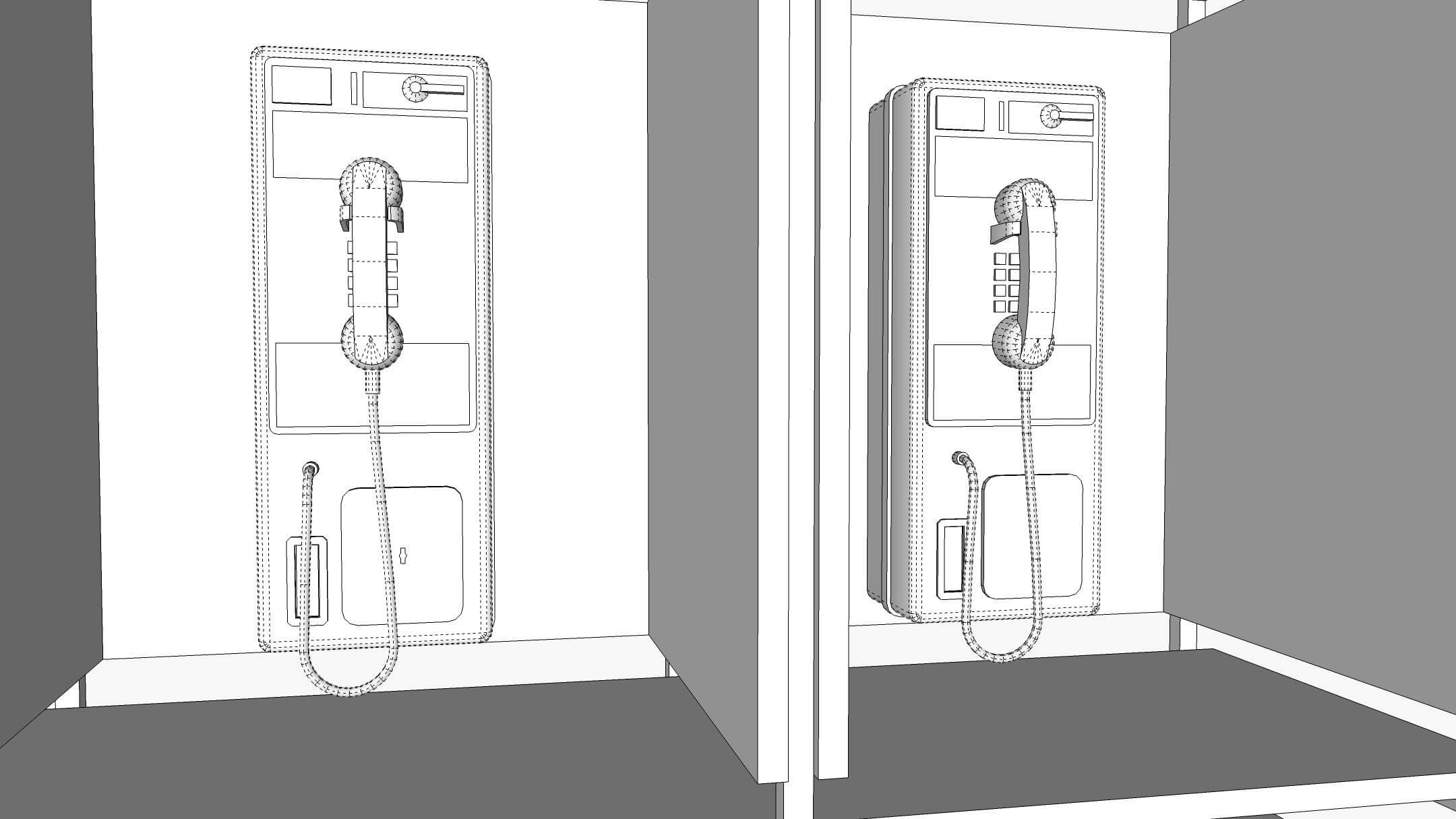 Retro Payphone Circa 1970S - 1980S 3D Model by SpiritSwitchboard