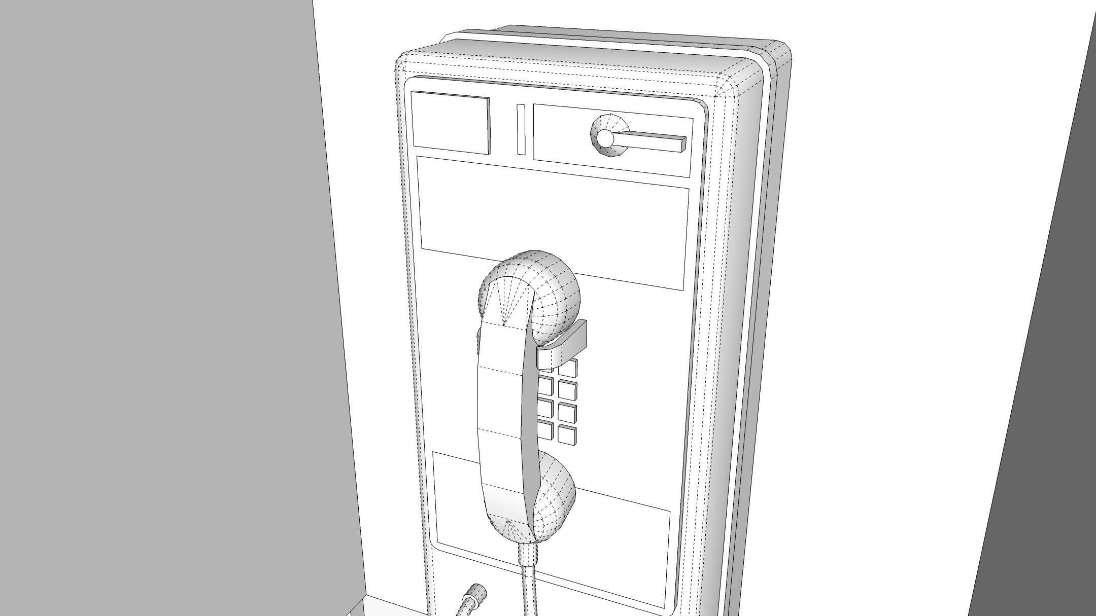 Retro Payphone Circa 1970S - 1980S 3D Model by SpiritSwitchboard