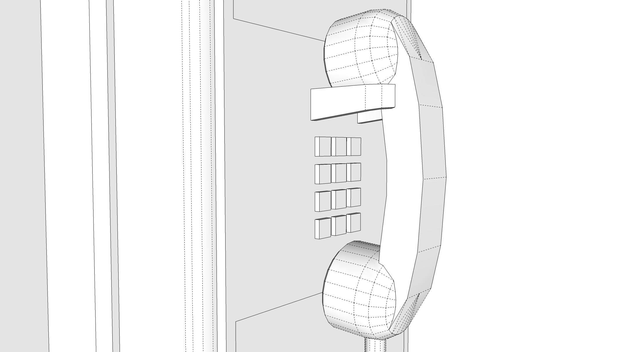 Retro Payphone Circa 1970S - 1980S 3D Model by SpiritSwitchboard