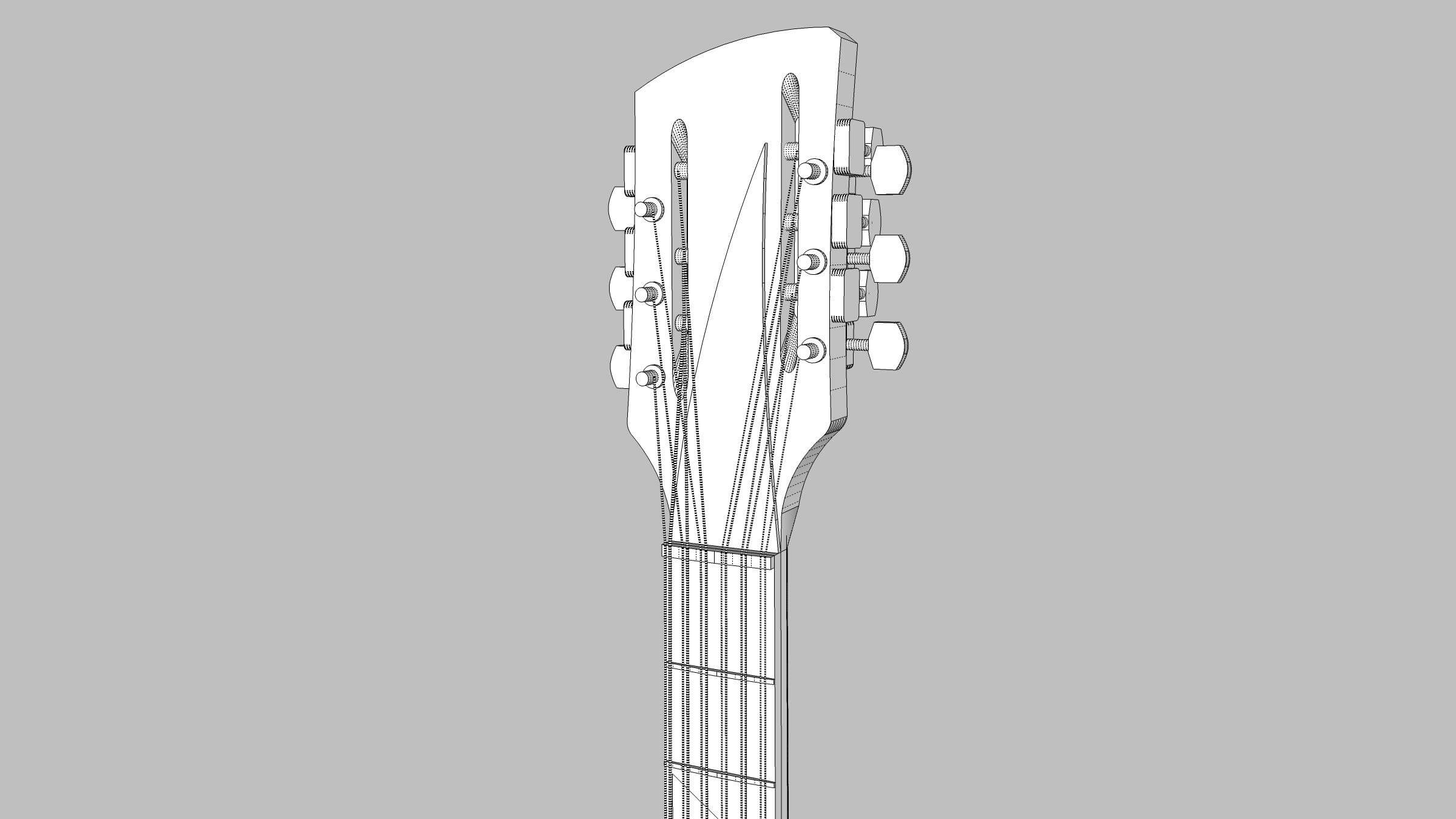 Rickenbacker 12 String Guitar - Sunburst Finish 3D Model by ...