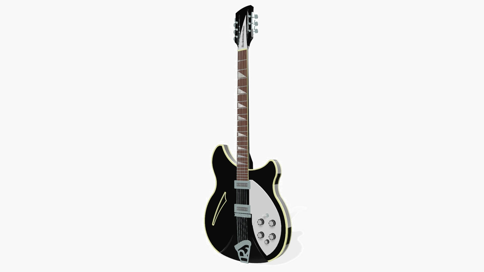 Rickenbacker 12 String Guitar - Tuxedo Finish 3D Model by SpiritSwitchboard
