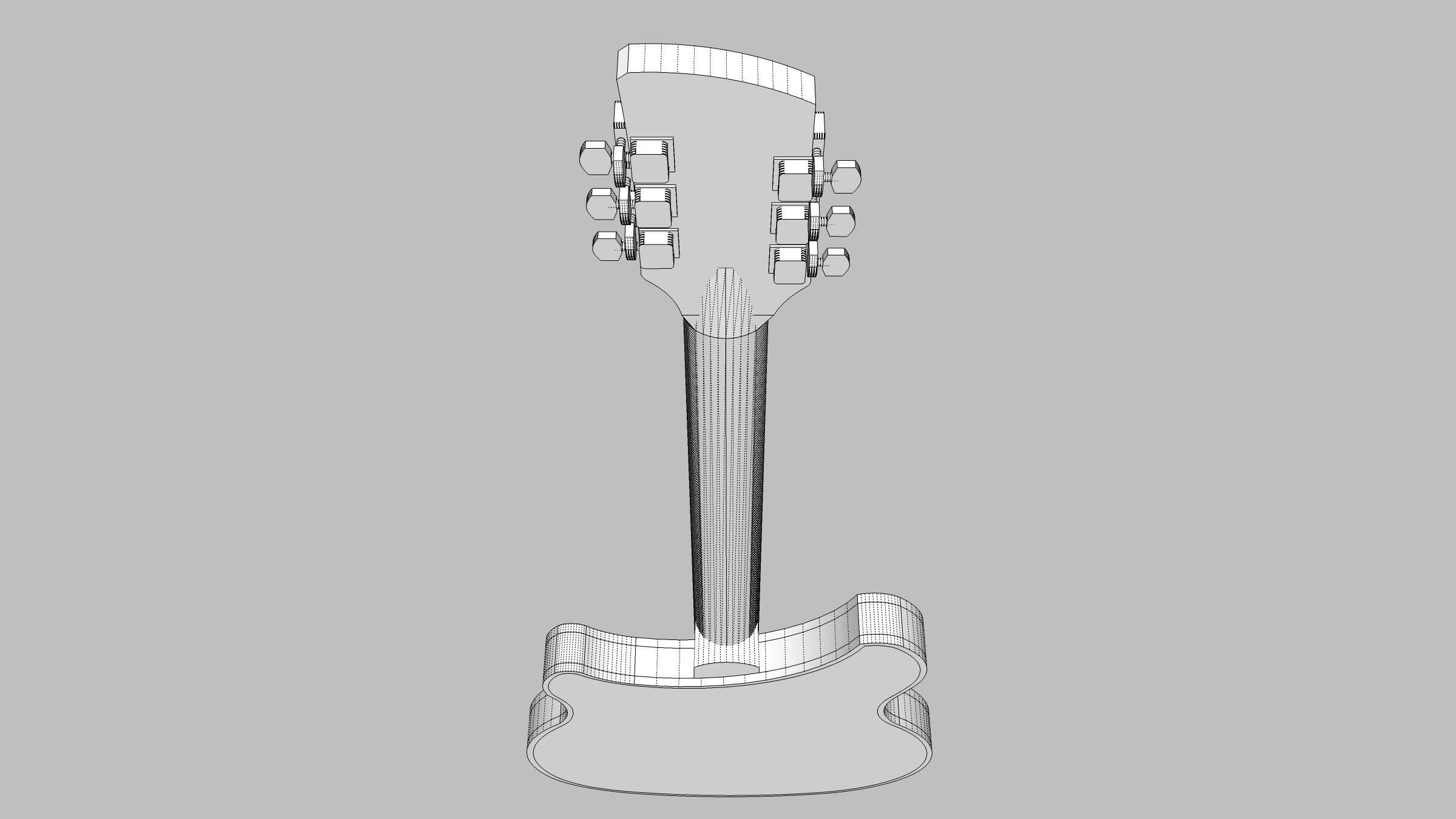 Rickenbacker 12 String Guitar - Tuxedo Finish 3D Model by SpiritSwitchboard