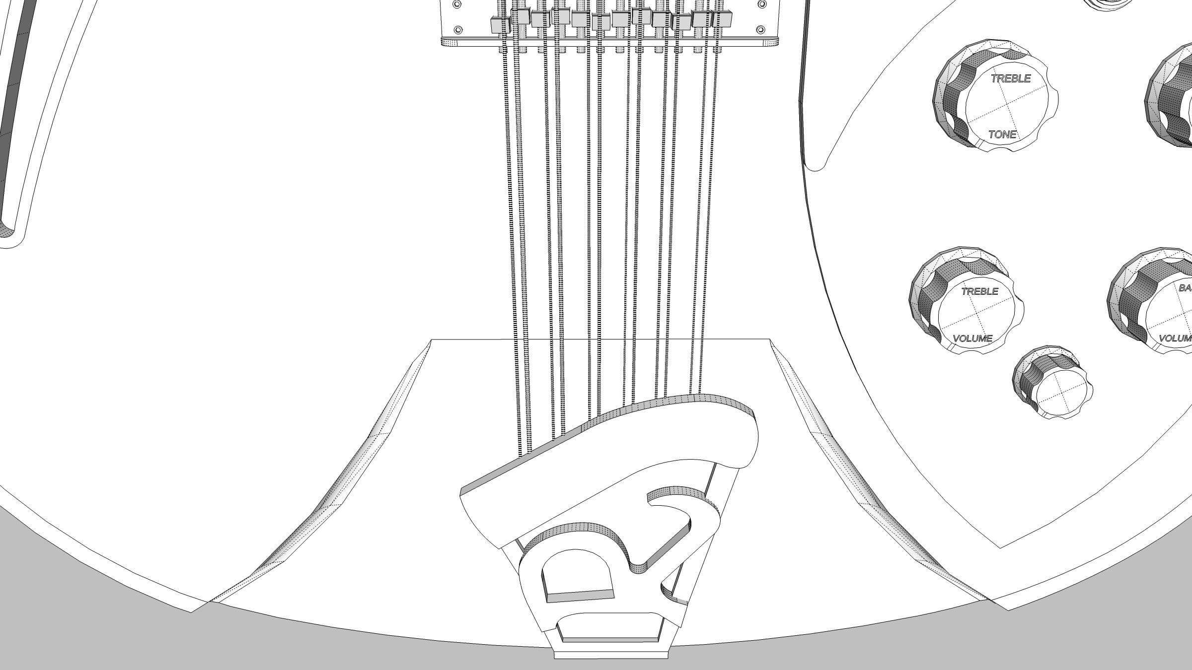 Rickenbacker 12 String Guitar - Tuxedo Finish 3D Model by SpiritSwitchboard