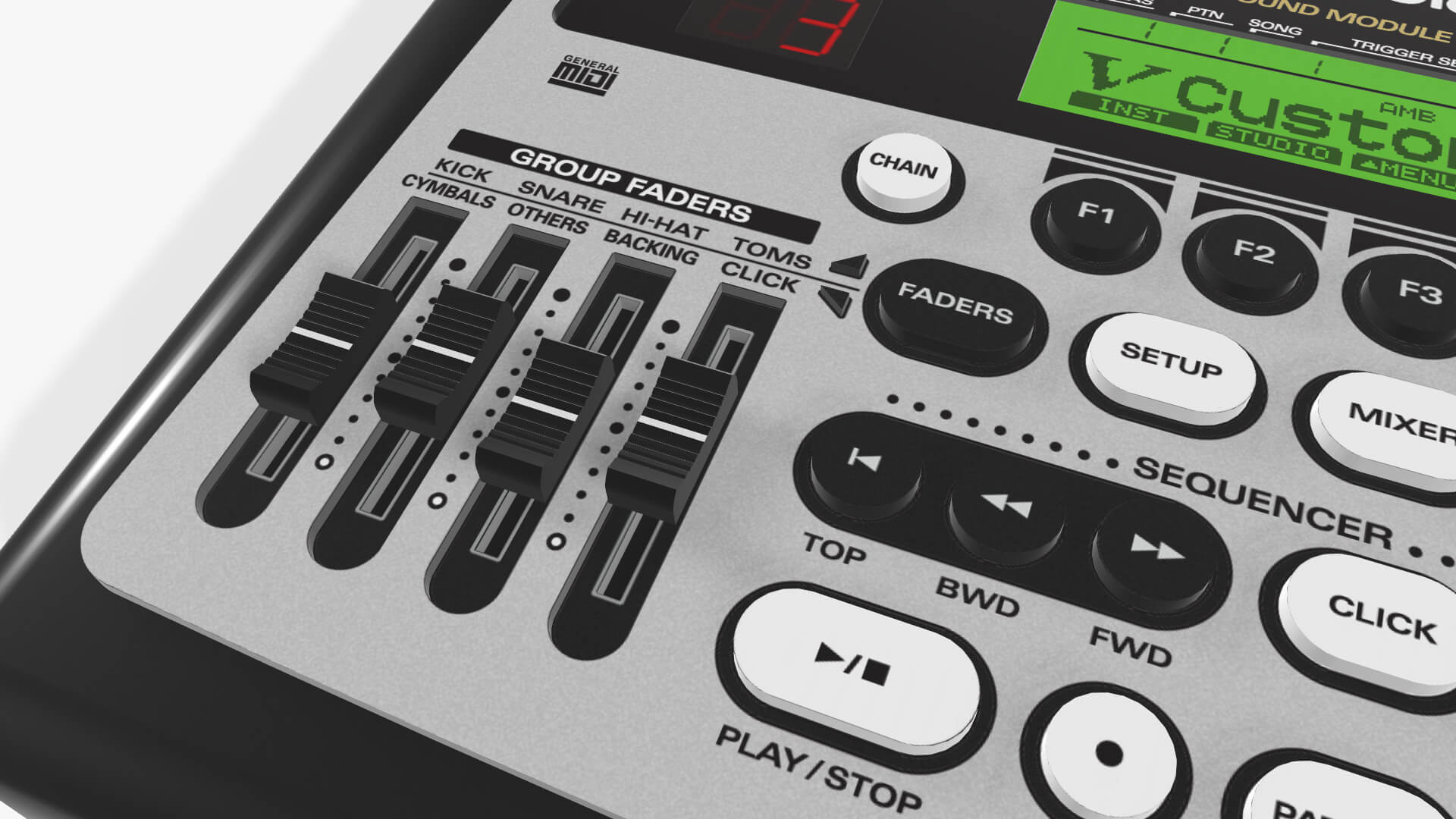 Roland TD8 V-Drums Electronic Drum Module 3D Model by SpiritSwitchboard