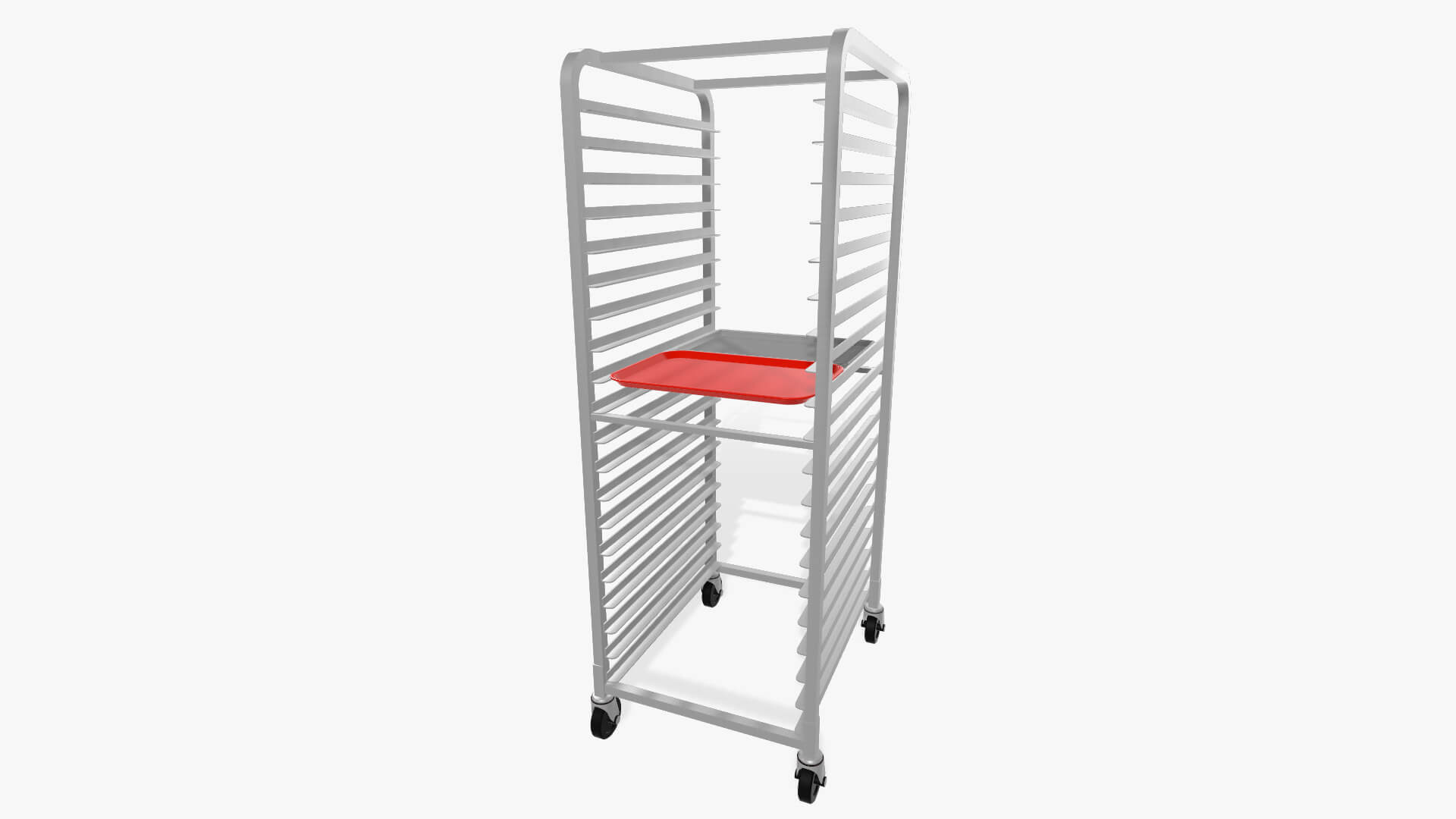 Sheet Tray Rack With Trays - 3D Model by SpiritSwitchboard