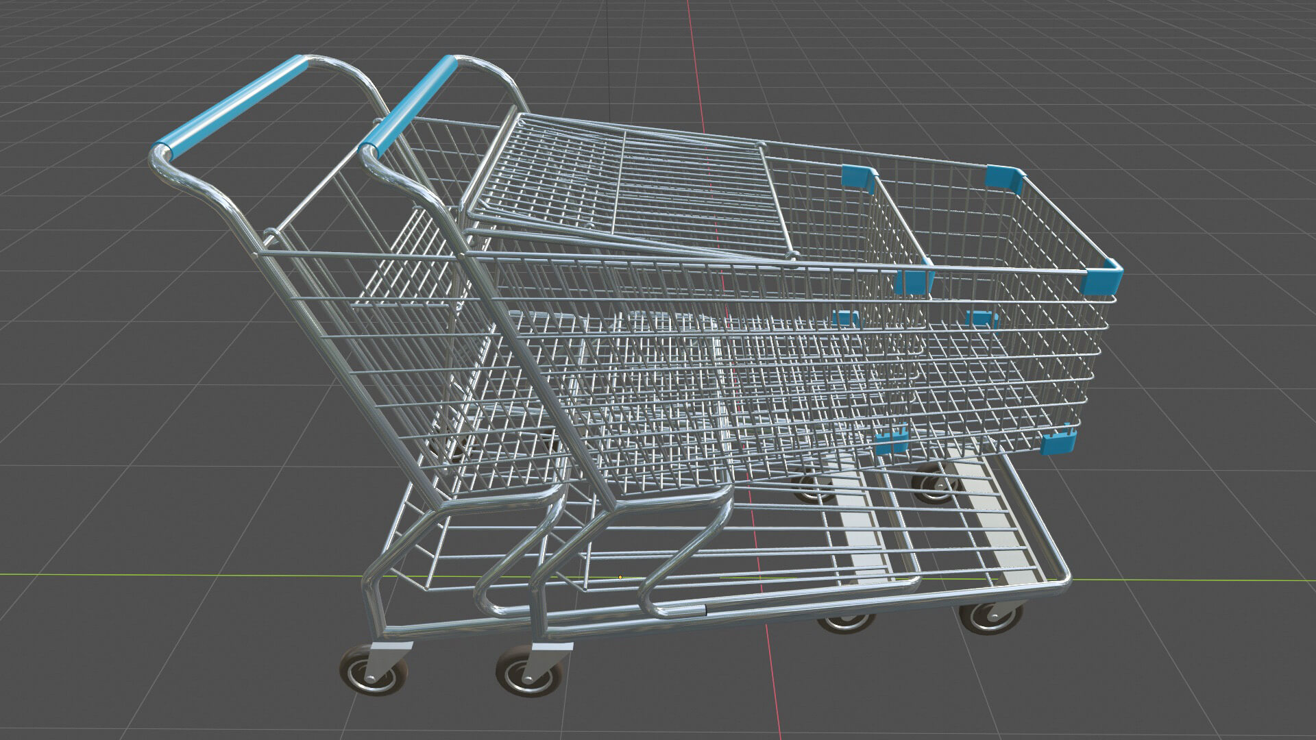 Shopping Cart - 3D Model by SpiritSwitchboard
