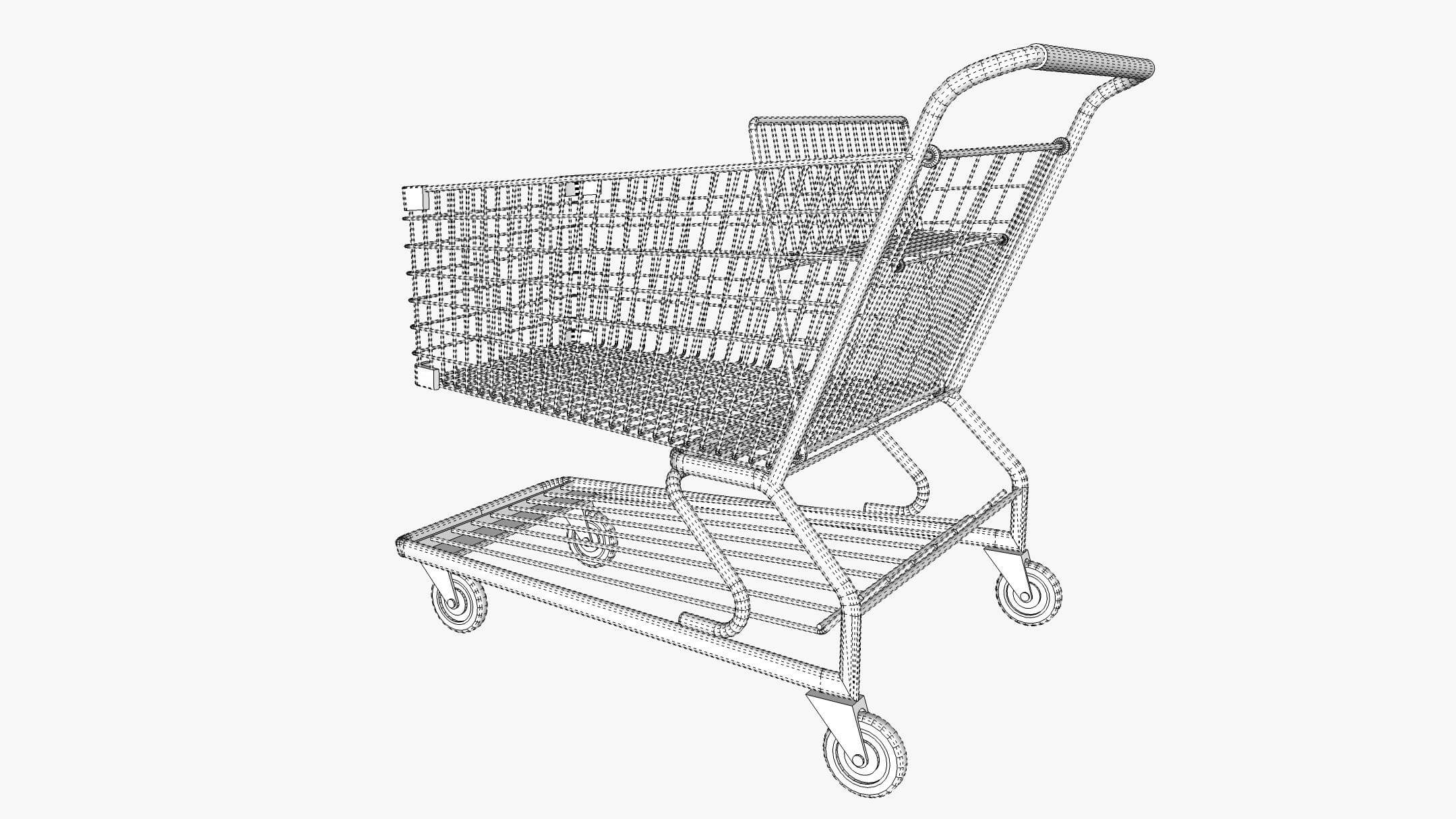 Shopping Cart - 3D Model by SpiritSwitchboard